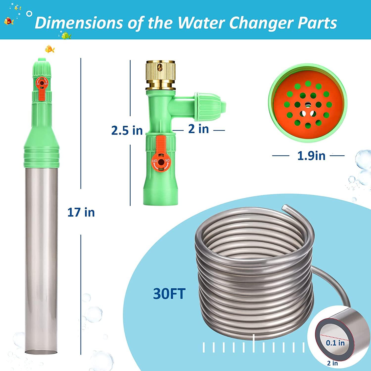 ZZM Fish Tank Cleaning Kit - 30FT Siphon Vacuum Gravel Cleaner ...