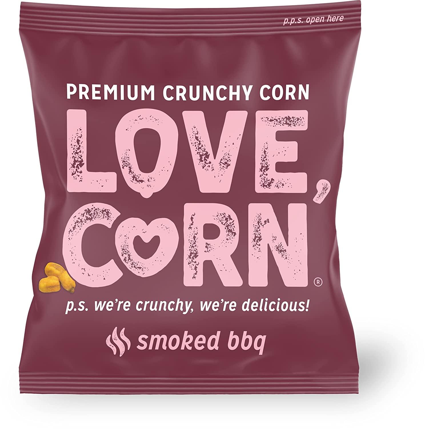 LOVE CORN Smoked BBQ Snack | Crunchy Corn | 0.7oz x20 bags | Non-GMO ...