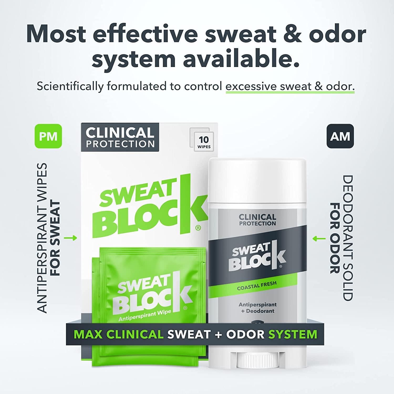 SweatBlock Antiperspirant Deodorant - Max Clinical System for Excessive ...