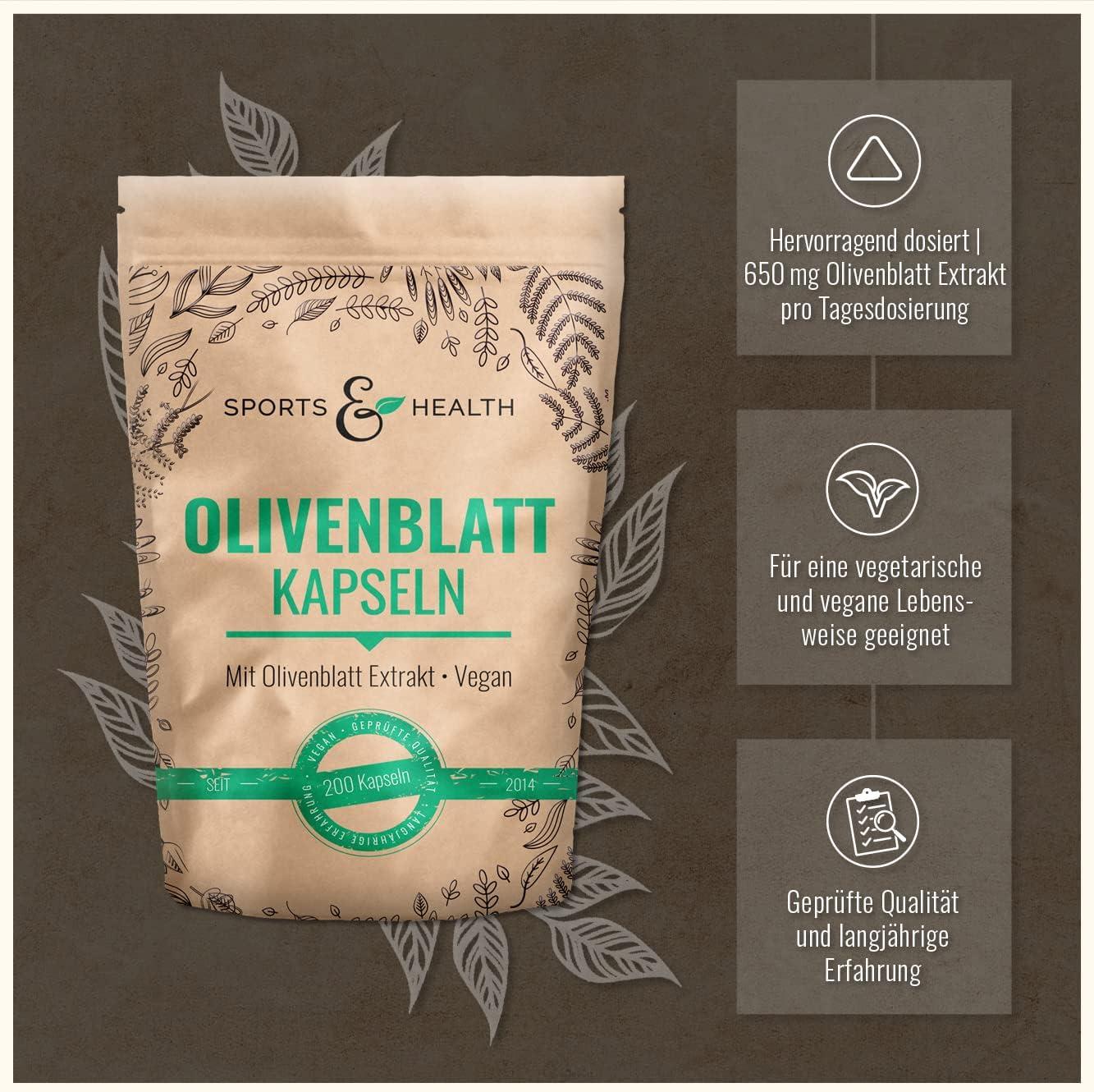 Olive Leaf Extract Capsules - 200 Count - 650mg Premium Olive Leaf ...