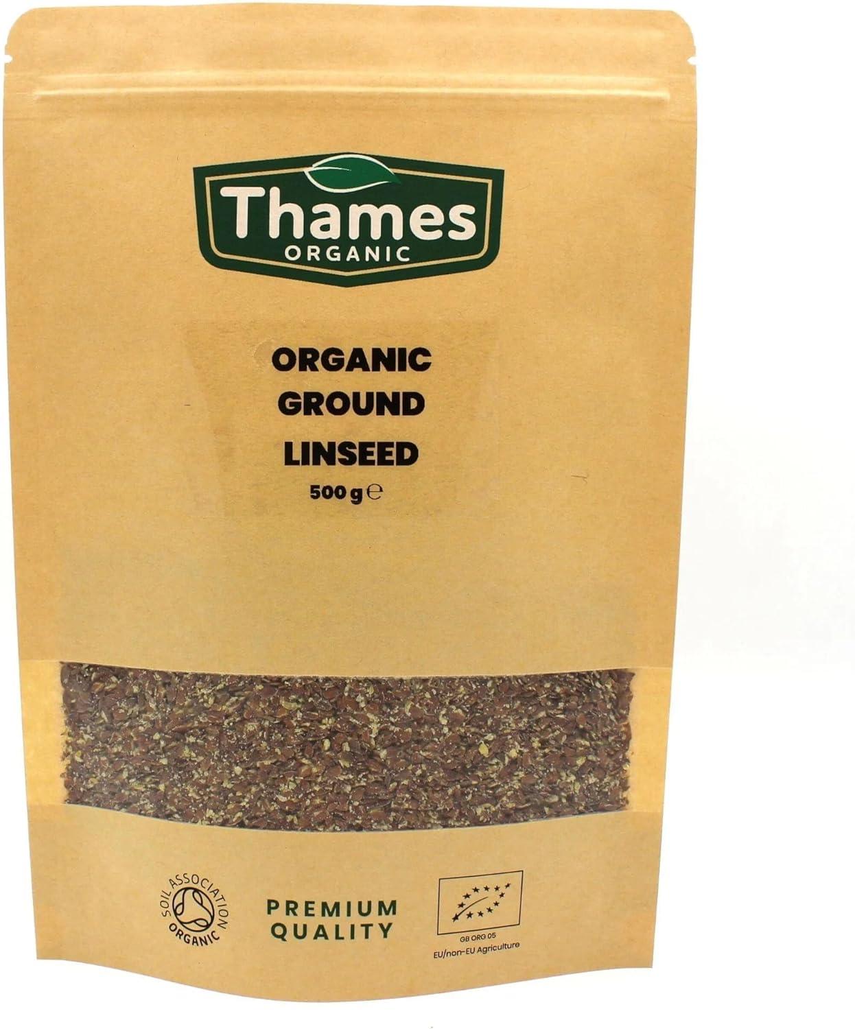 Thames Organic Golden 500g Ground Linseed | Flaxseed - Certified ...