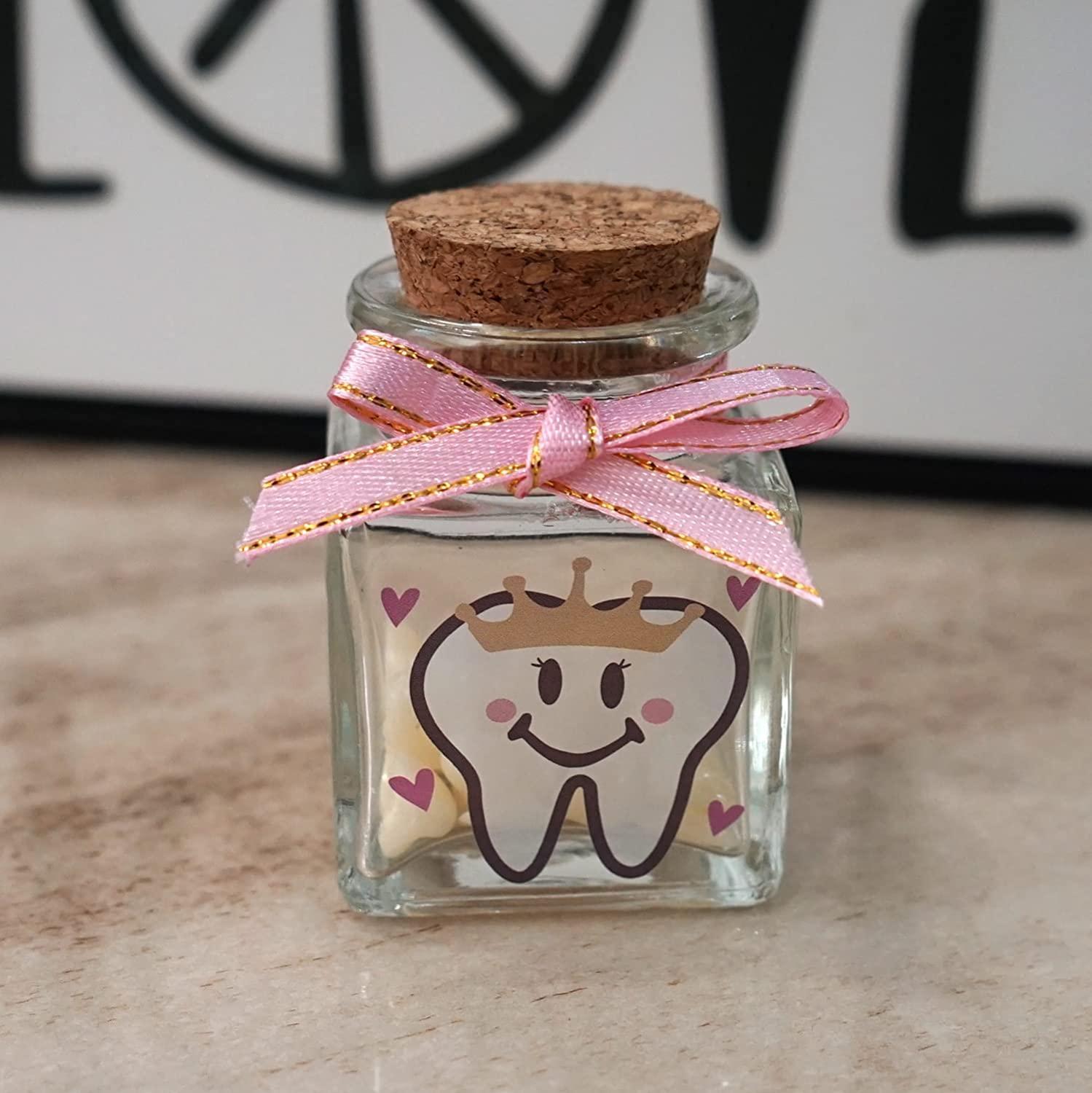 HAMUIERS Baby Tooth Fairy Box - Glass Tooth Holder for Kids First Teeth ...