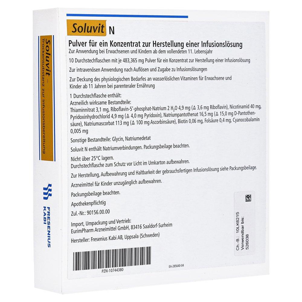 Soluvit N Dry Substance (10 pcs) - Solvent-Free Nutritional Supplement ...