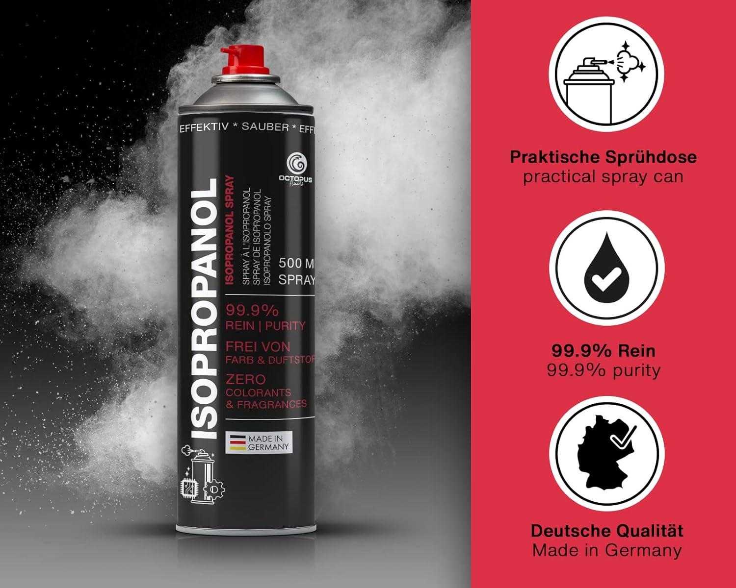 2 x OCTOPUS Isopropanol Spray IPA Cleaning Alcohol in Practical Spray ...