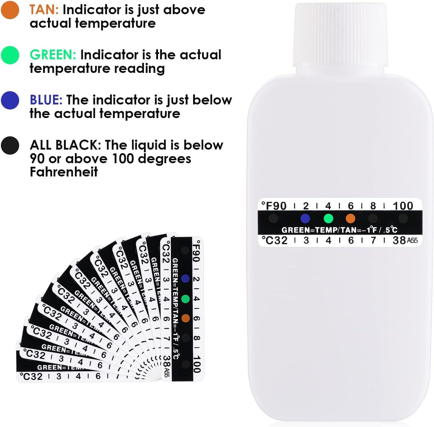 12 Pcs Urine Test Kit with 10 Temperature Strips & 2 Bottles - Complete ...