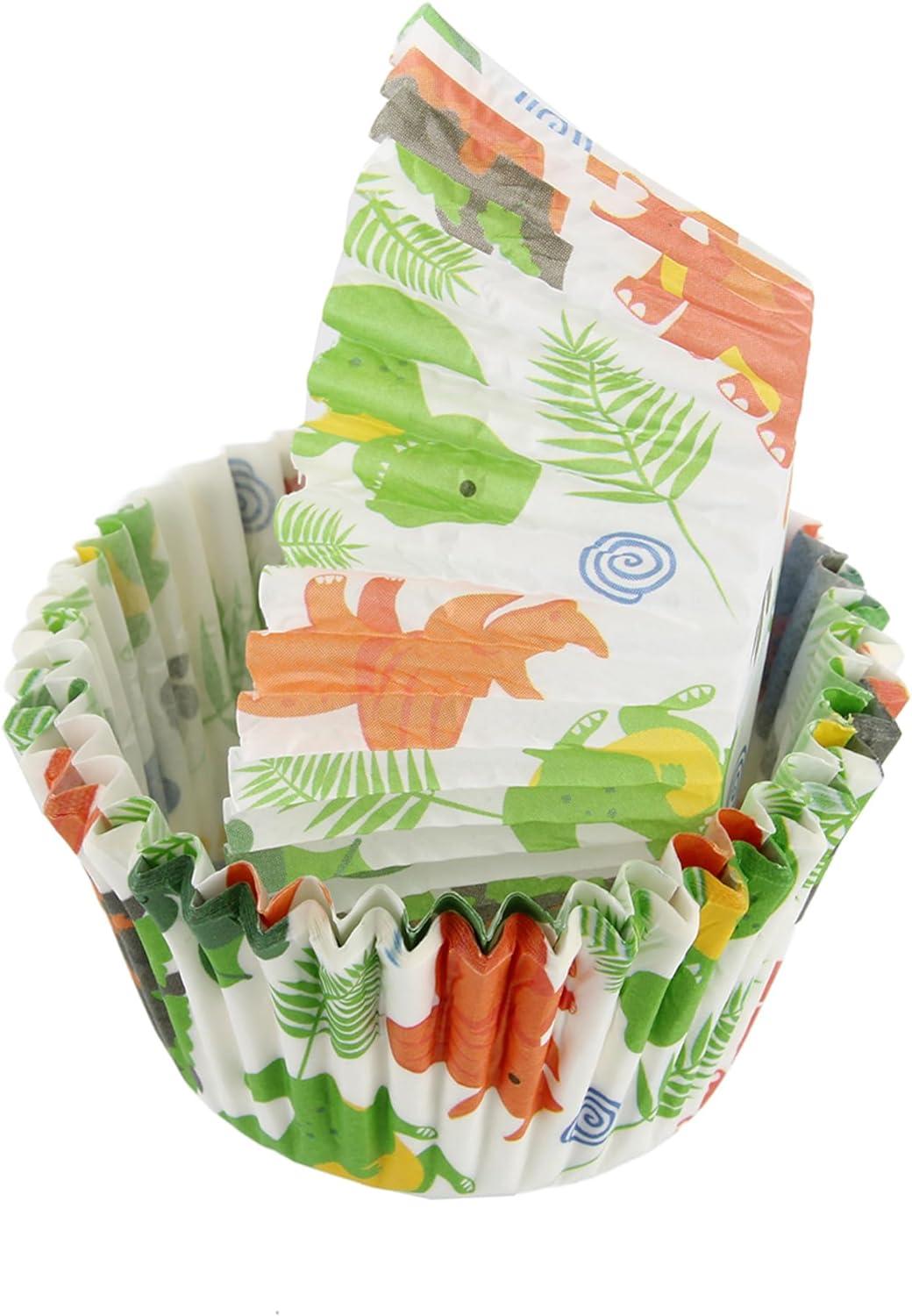 Create A Cake Dinosaur Cupcake Sprinkle Kit Patterned Baking Cases ...