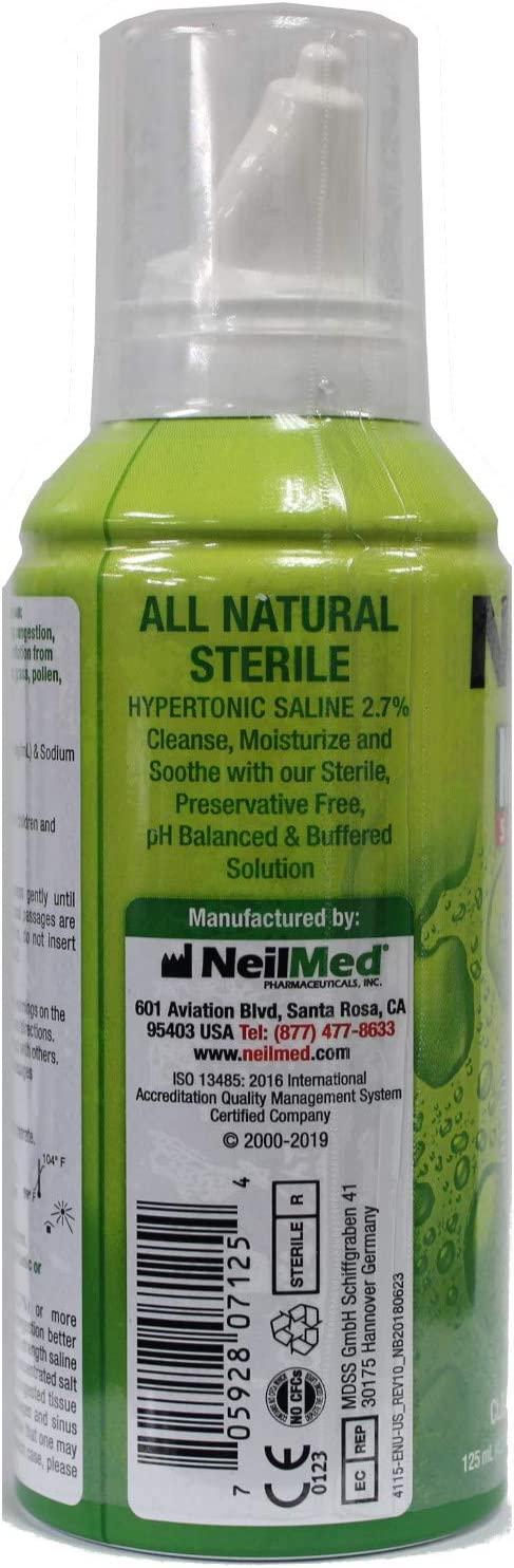 NeilMed Hypertonic NasaMist Saline Spray 4.20 oz (Pack of 2 ...