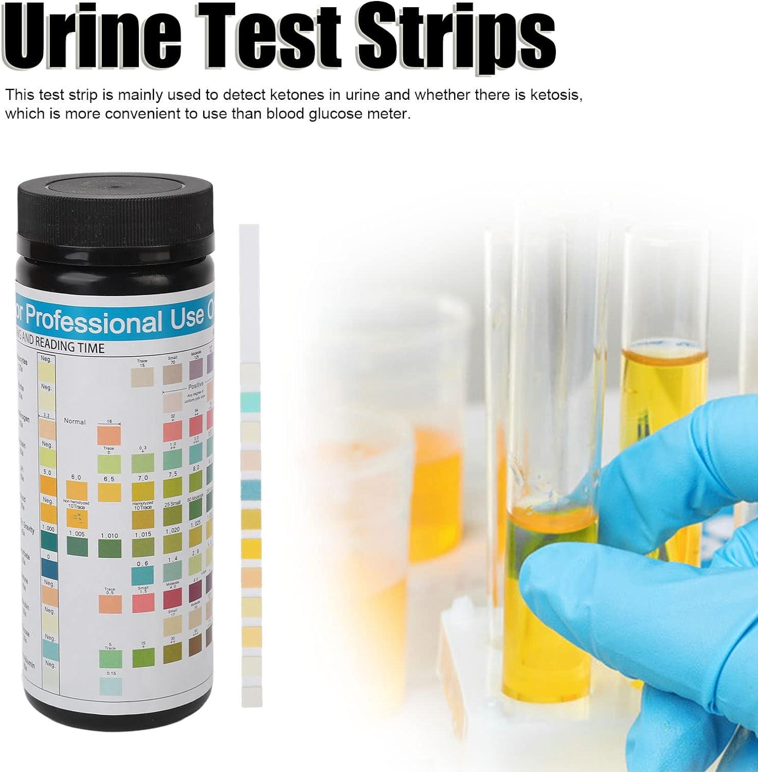 100 Urinary Ketone Test Strips for Ketogenic Blood Glucose & Urinalysis ...