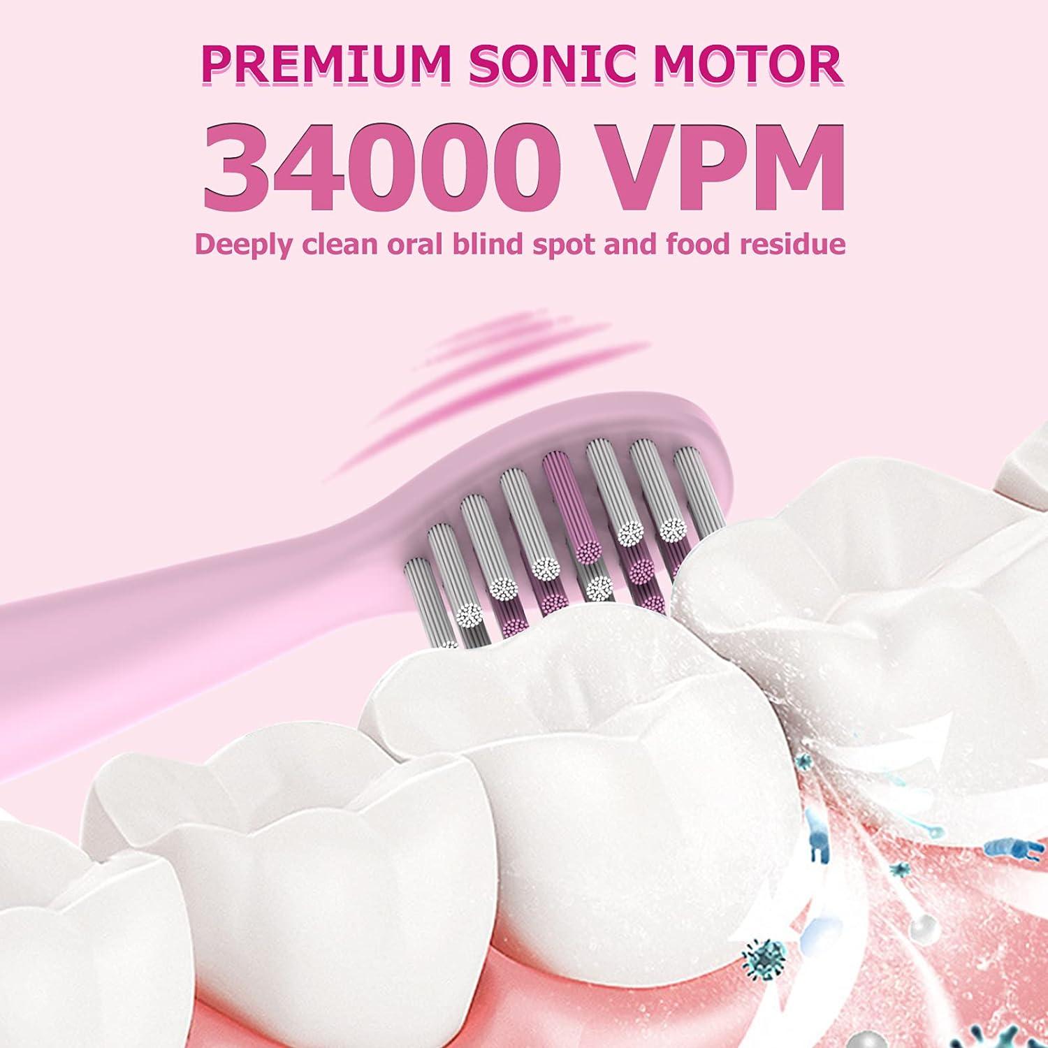 CHAIN PEAK Musical Kids Sonic Electric Toothbrush Rechargeable Smart ...