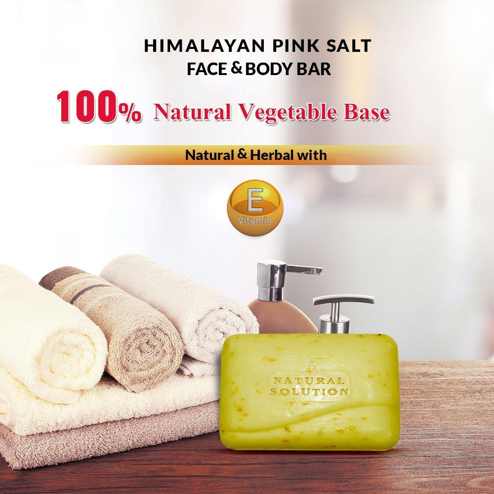 Natural Solution Himalayan Pink Salt Soap Bar with Turmeric & Neem ...
