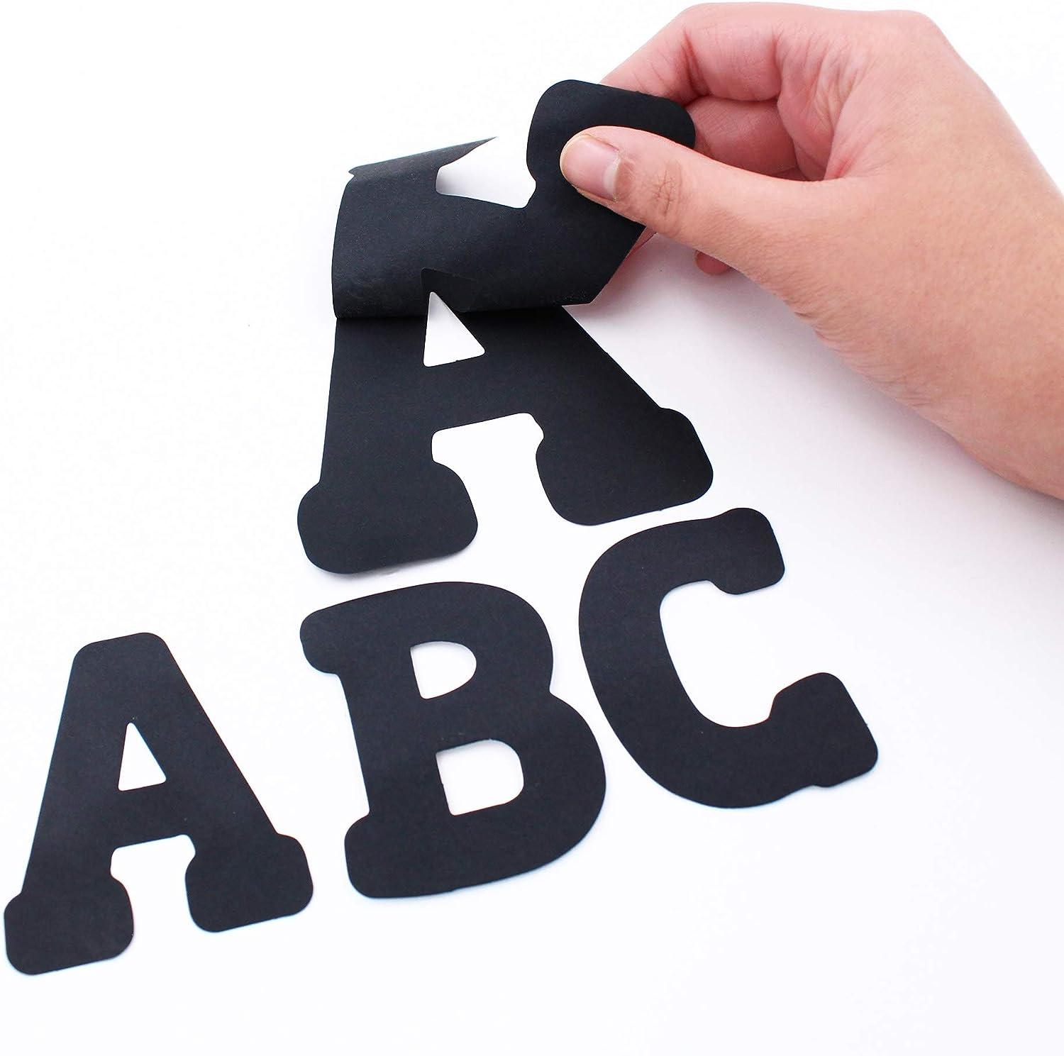 ArtSkills Paper Poster Letters and Numbers for Projects and Crafts 4 and 2.5 Black 150 Pieces ...