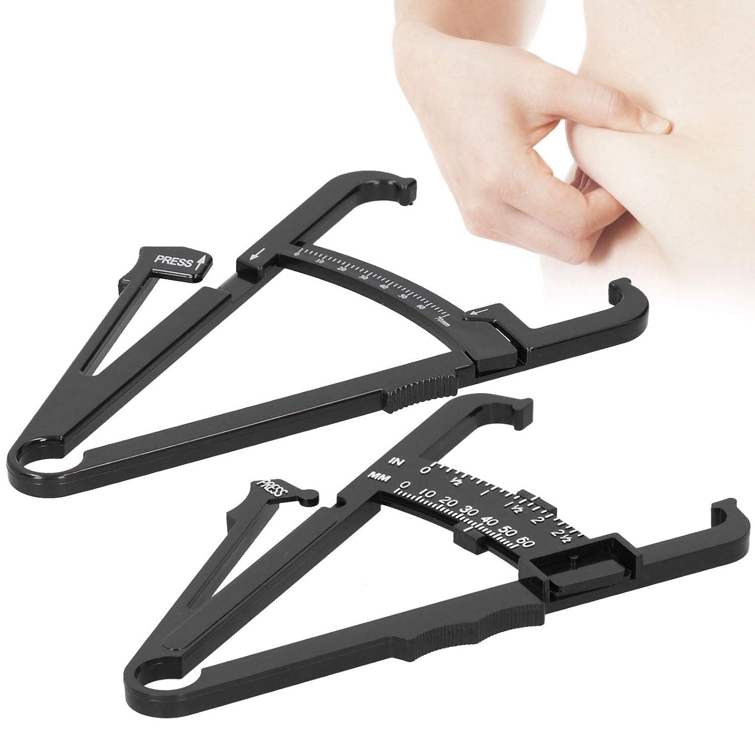 Body Fat Measuring Slide Caliper - Unisex Black Plastic Body Fat Tester ...