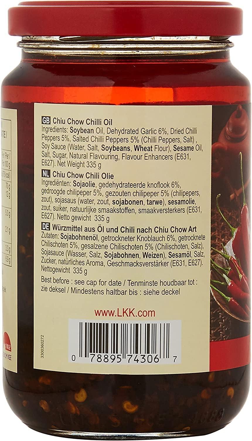 Lee Kum Kee Chiu Chow Chilli Oil Sauce 355g (12-Jar Mega Pack) by ...