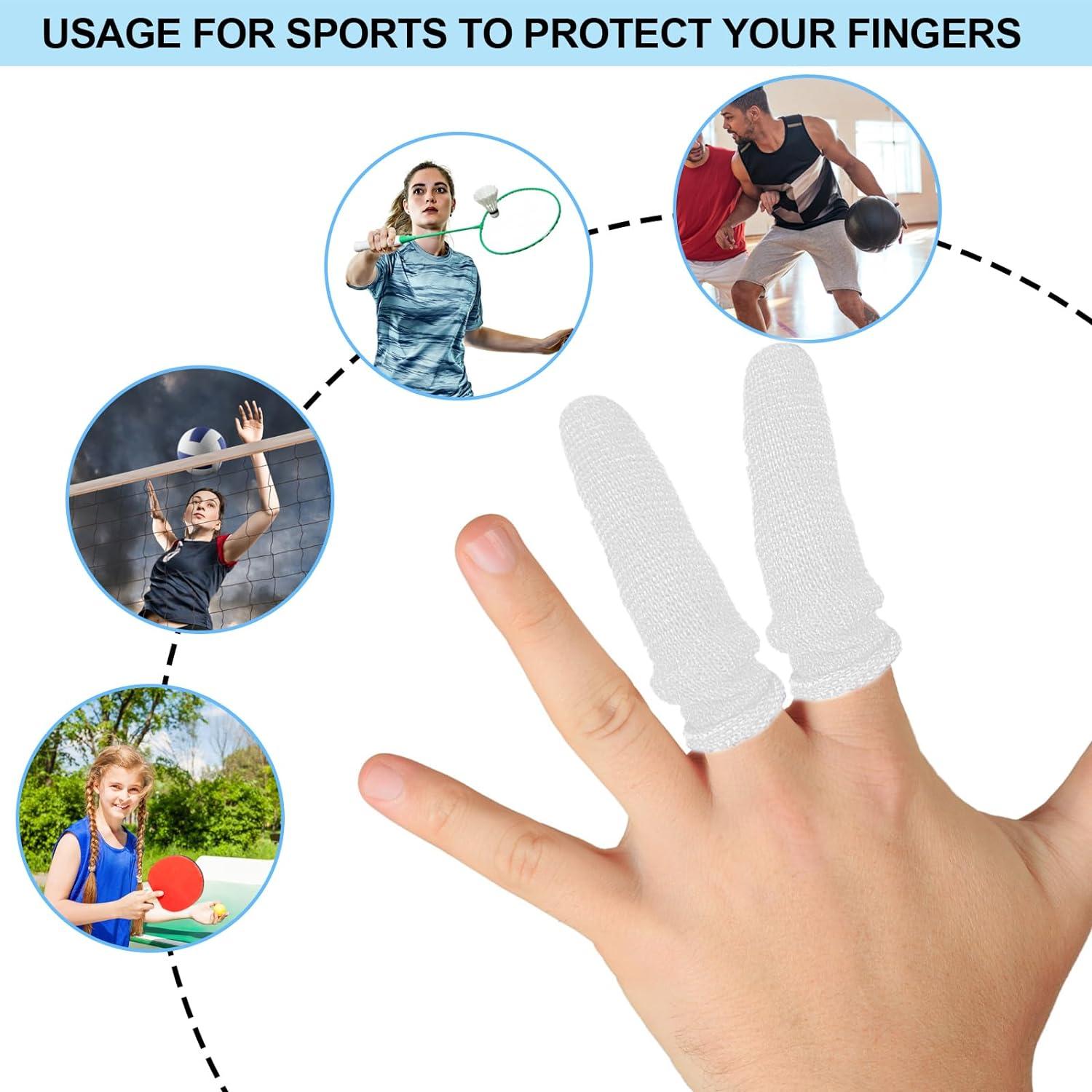 50pcs Tubular Finger Guards for Finger Protection - White Finger Cots ...