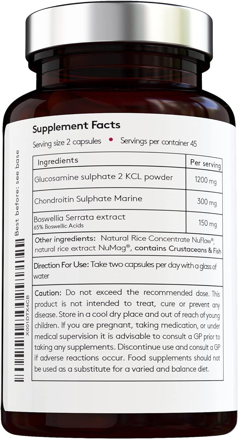 Premium 100% Natural Triple Action Mobility Formula | Glucosamine ...