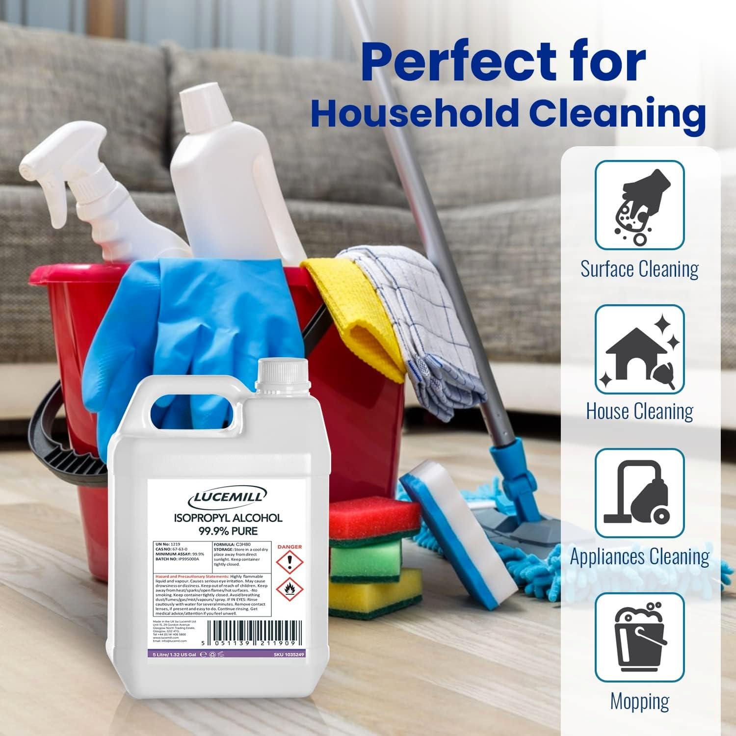 5 Litre (5L) Isopropyl Alcohol 99.9% Pure IPA Disinfectant Cleaner 5000 ...
