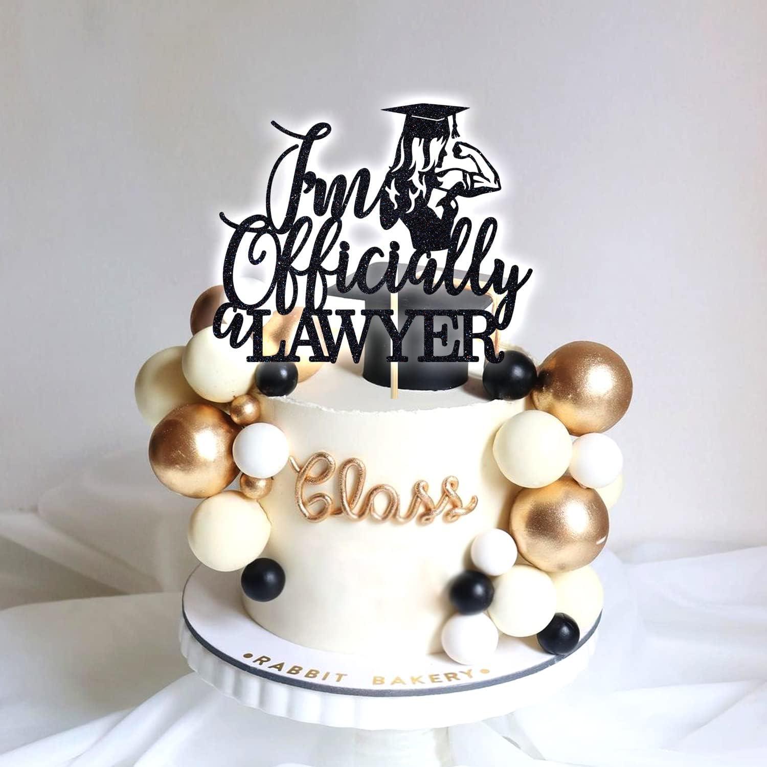 I'm Officially Lawyer Cake Topper Congrats Lawyer/Born to Argue Law ...