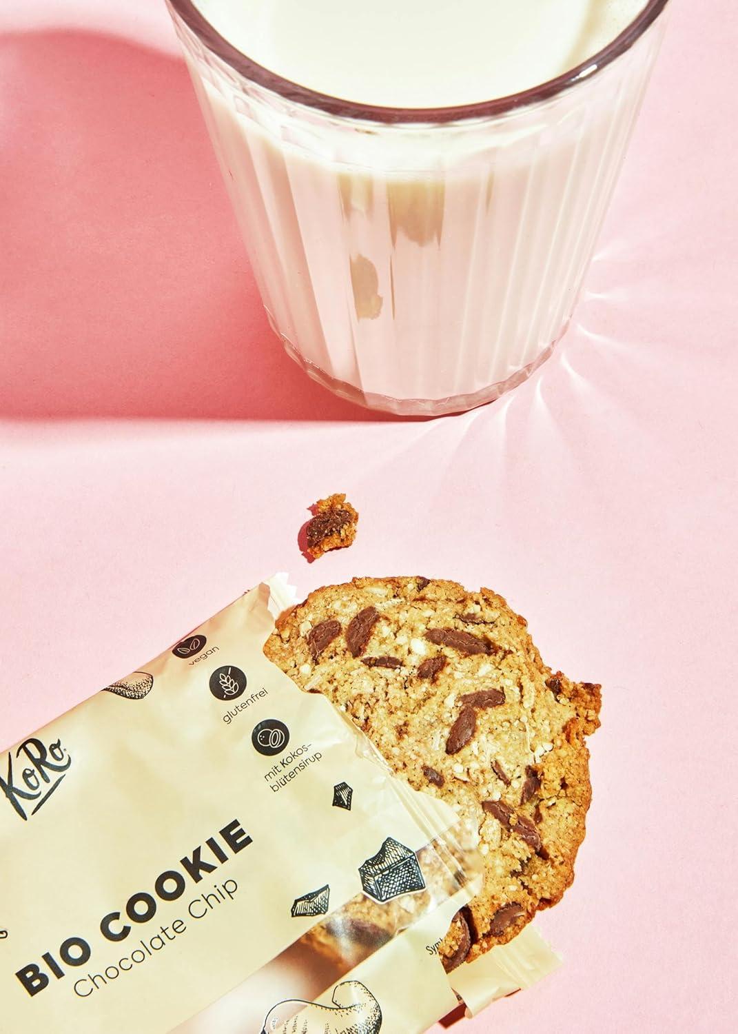 KoRo - Organic chocolate chip cookies 12 x 50g - delicious biscuit with ...