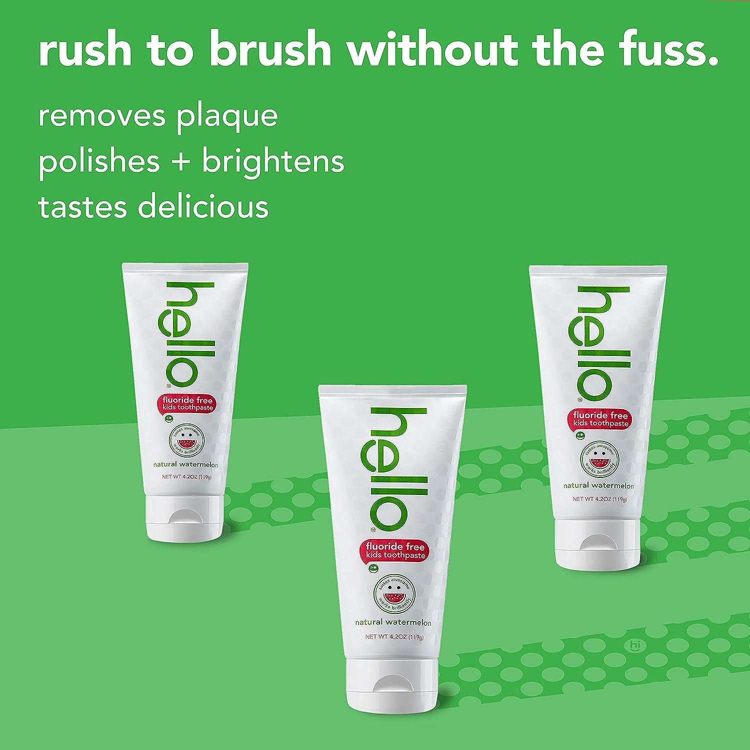 Natural Watermelon Flavor Kids Toothpaste - Fluoride Free, Vegan, SLS ...