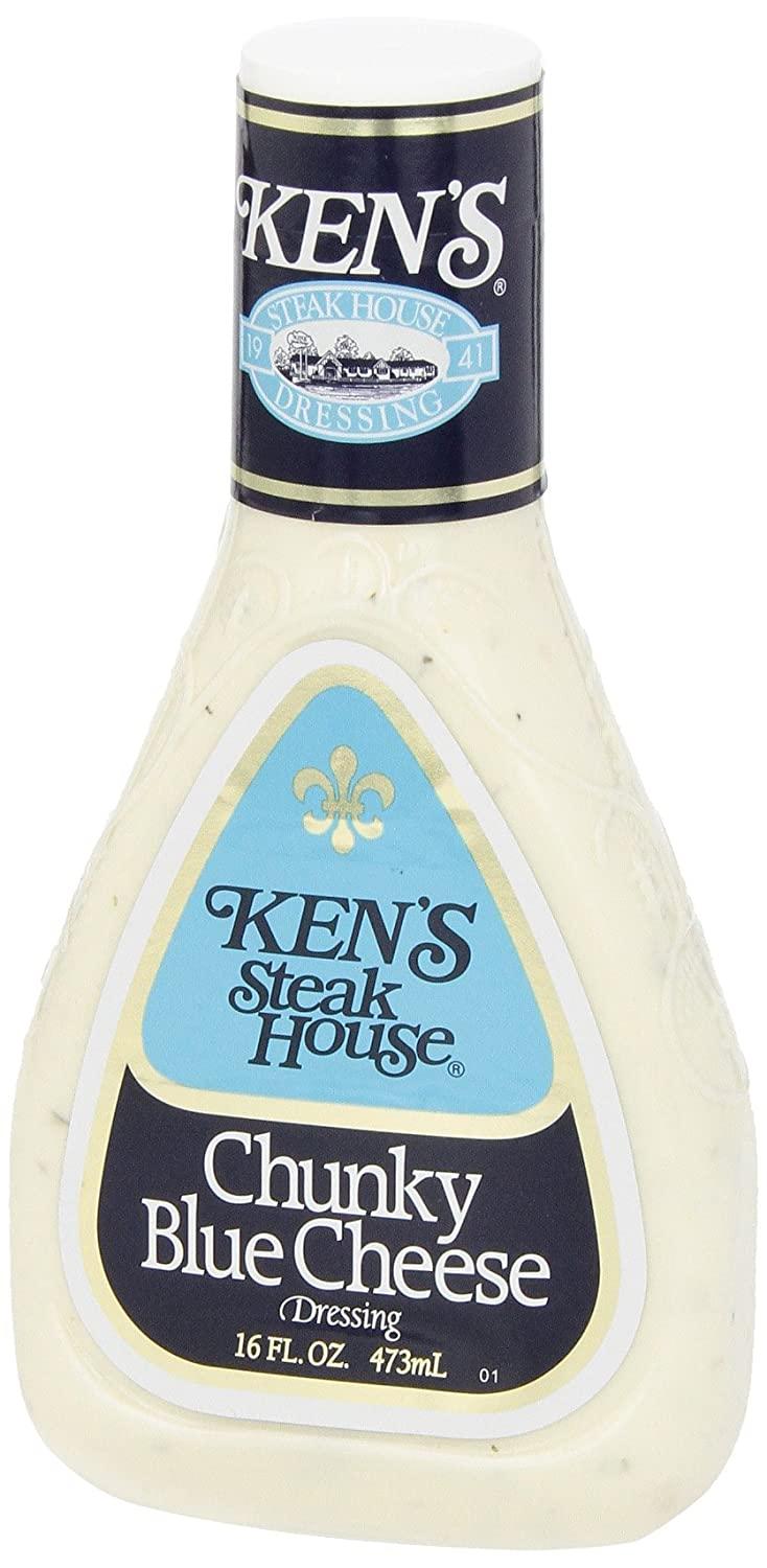 Ken's Foods Chunky Blue Cheese Dressing 16 oz - Authentic Flavor - 1 ...