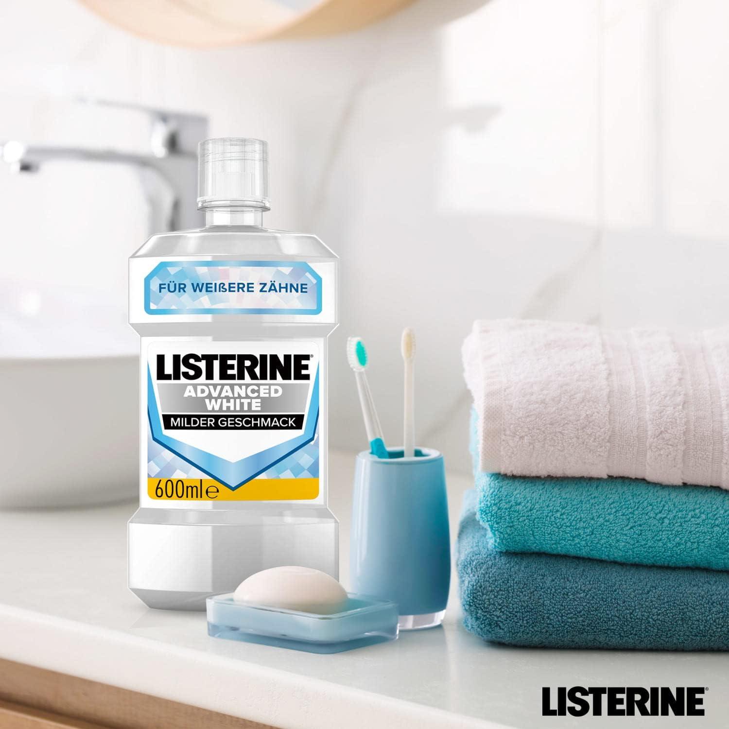 Buy Listerine Advanced White Mouthwash - Remove Stubborn Tooth Discoloration for Whiter Teeth in ...