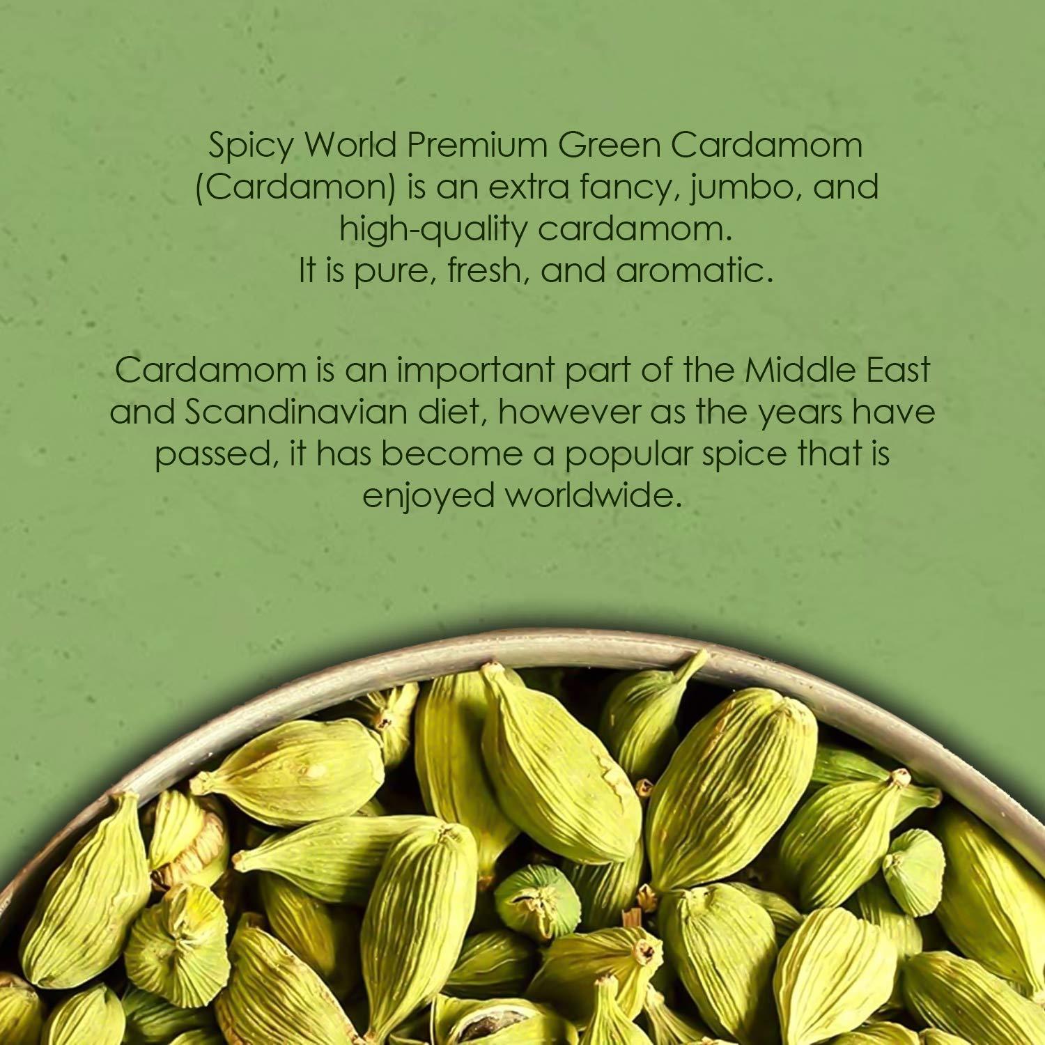 Spicy World Cardamom Pods 3.5oz - Whole Green Cardamom Pods - Aromatic ...