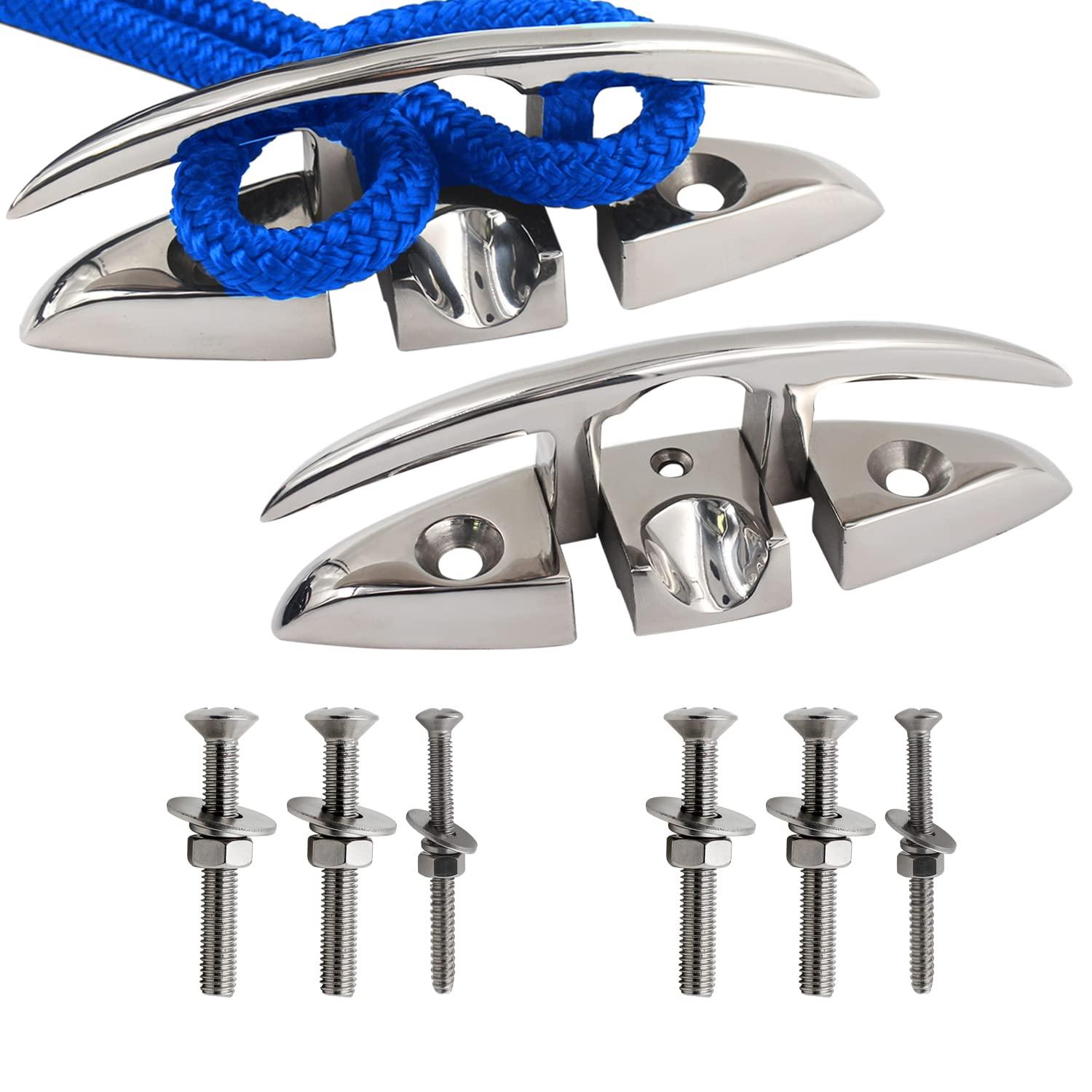 Shenghuiss 5 Stainless Steel Boat Flip Up Cleat - 2 Pcs | Deck Flush ...