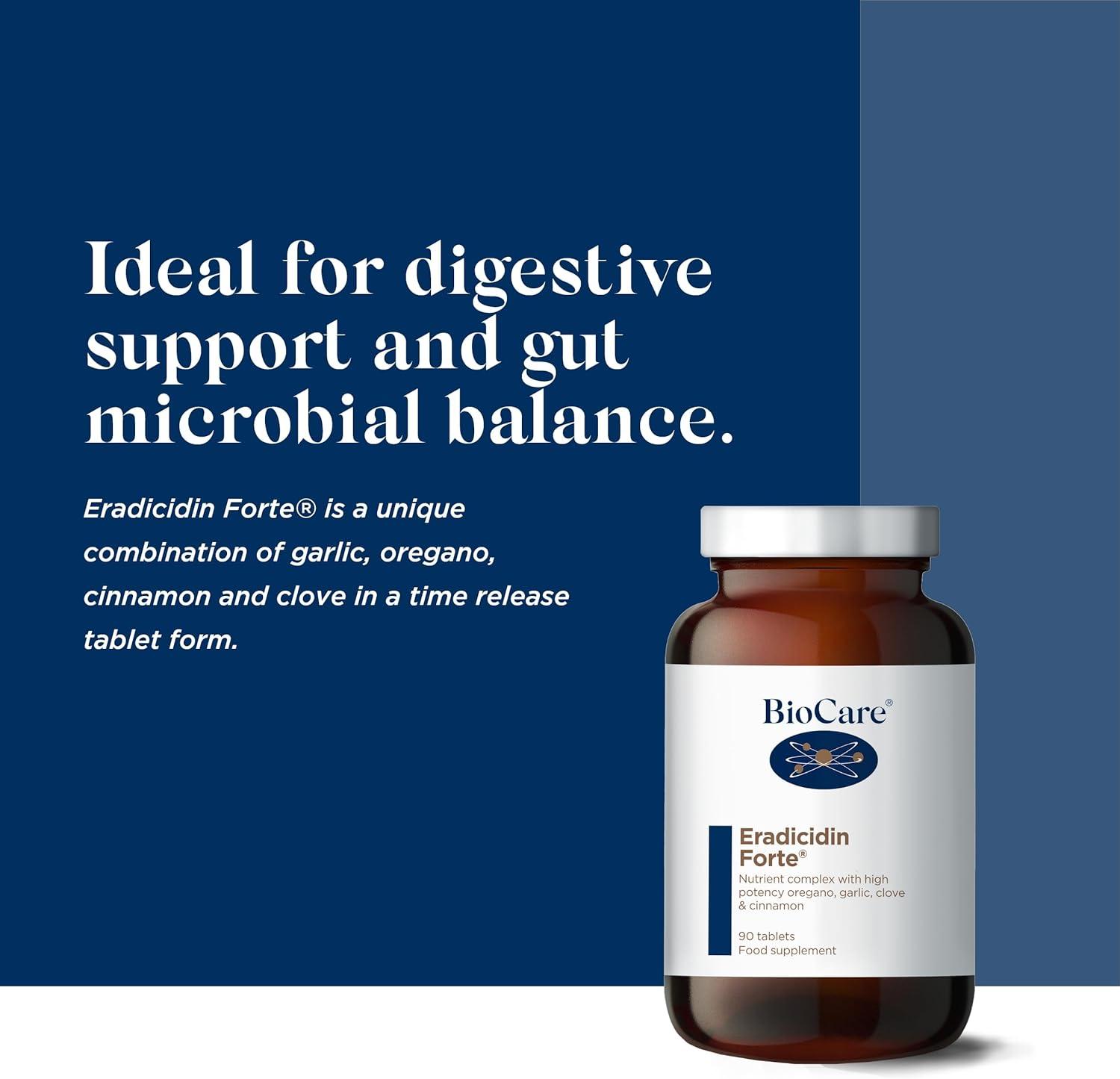 BioCare Eradicidin Forte | 90 Tablets - Garlic, Oregano, Cinnamon ...