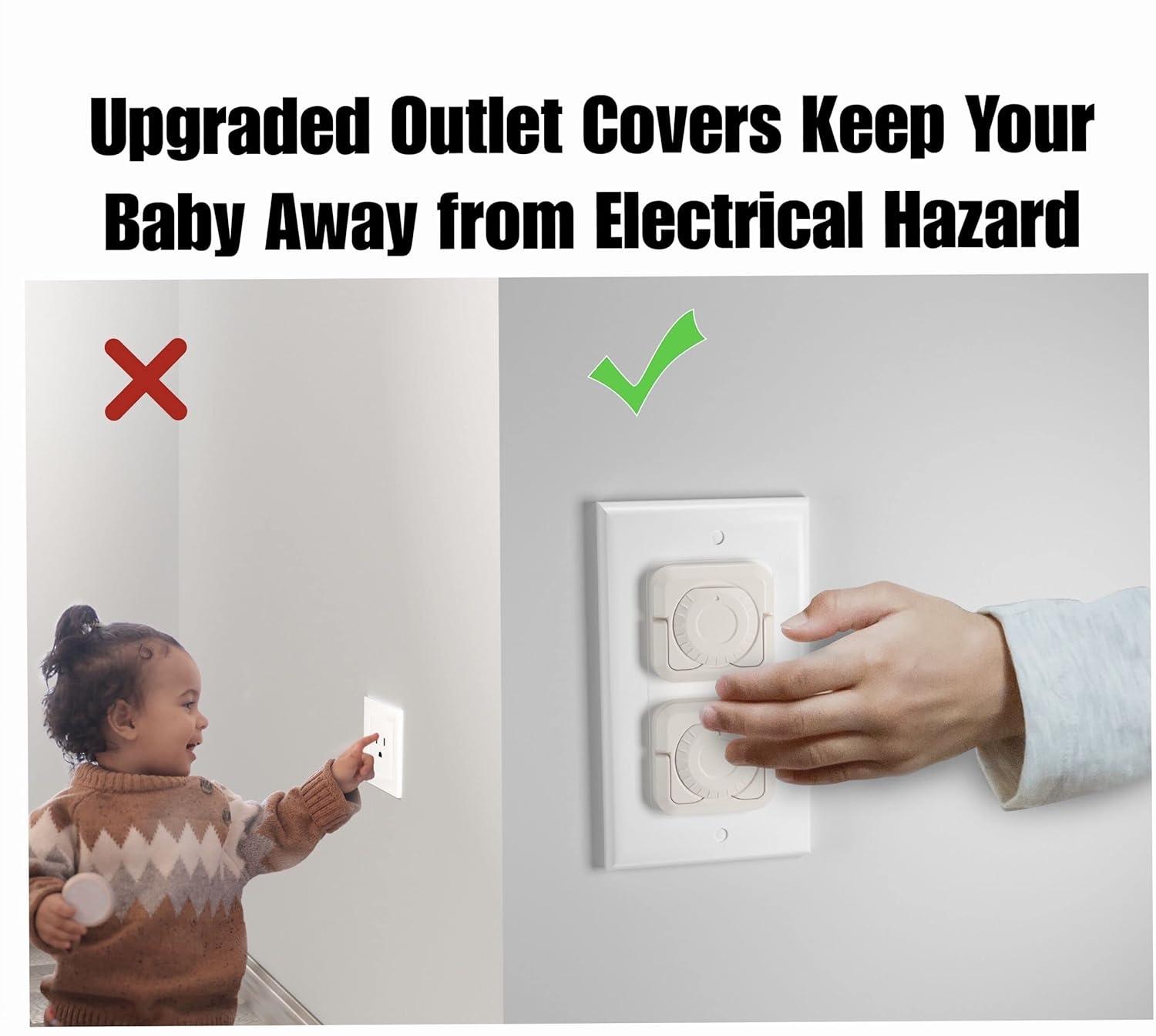 45-Pack Outlet Covers Baby Proofing Socket Protectors with Improved ...