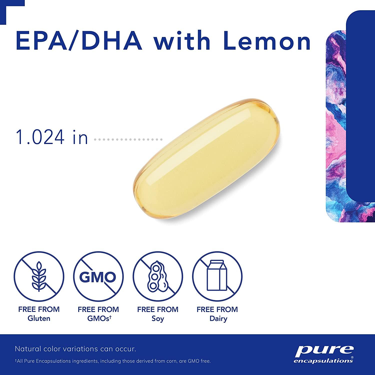 Pure Encapsulations EPA/DHA with Lemon - 120 Softgel Capsules | Buy Now ...