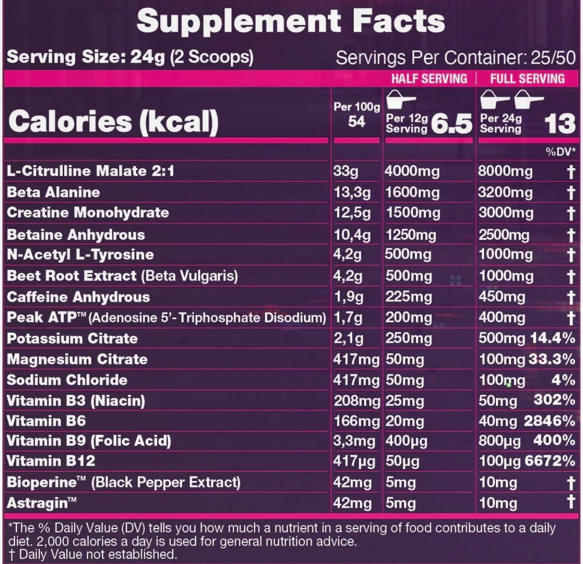 10X Athletic Stim Pre Workout Beta Alanine High Caffeine Creatine Sugar ...