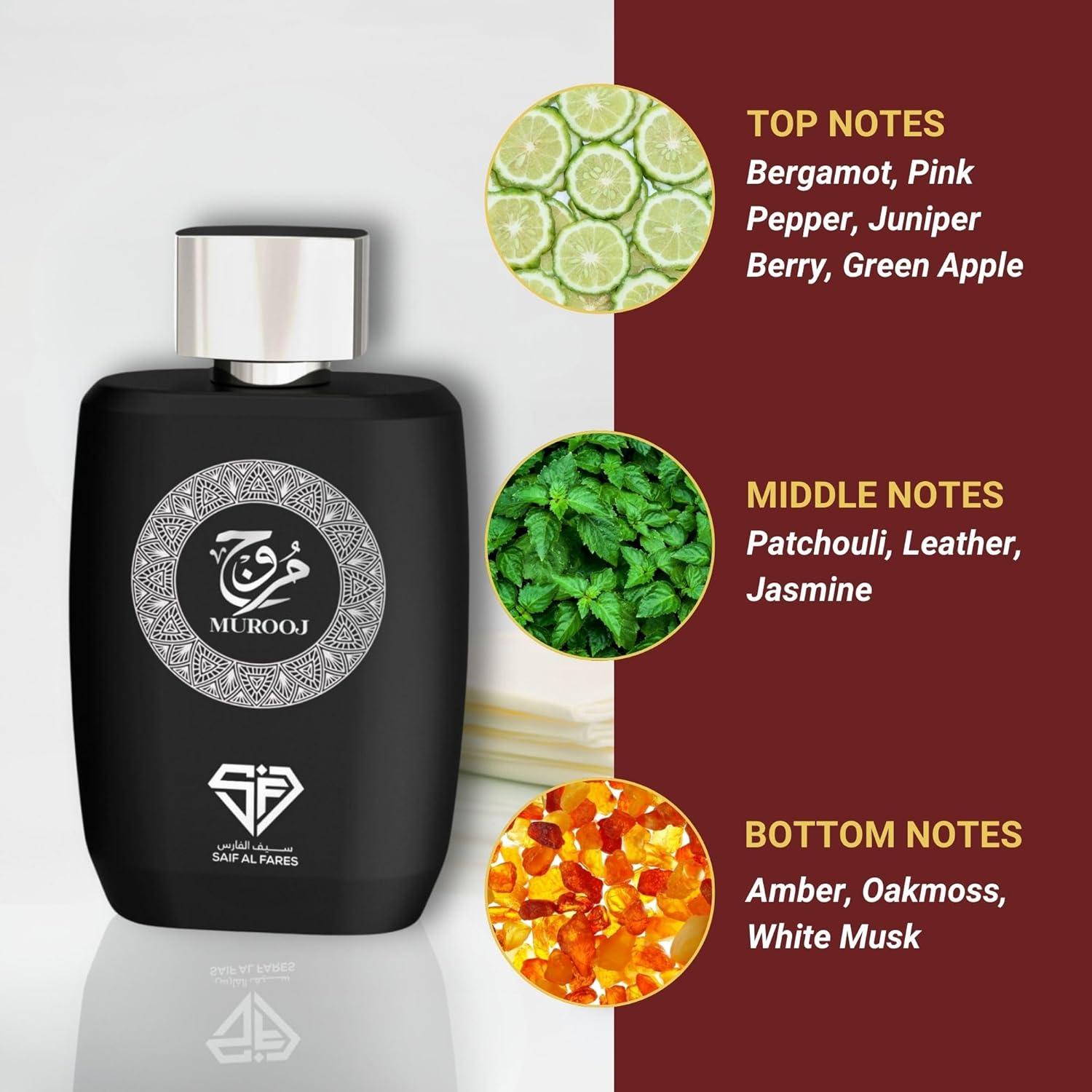 Murooj Exotic Arabic Perfume for Men | Spicy Fresh Earthy Fragrance ...