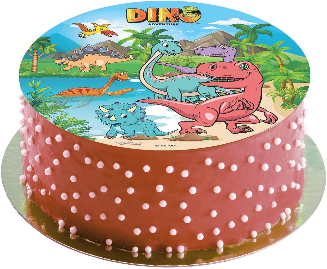 Dekora Dinosaurs Wafer Disc for Cake Edible Cake Topper for Children's ...