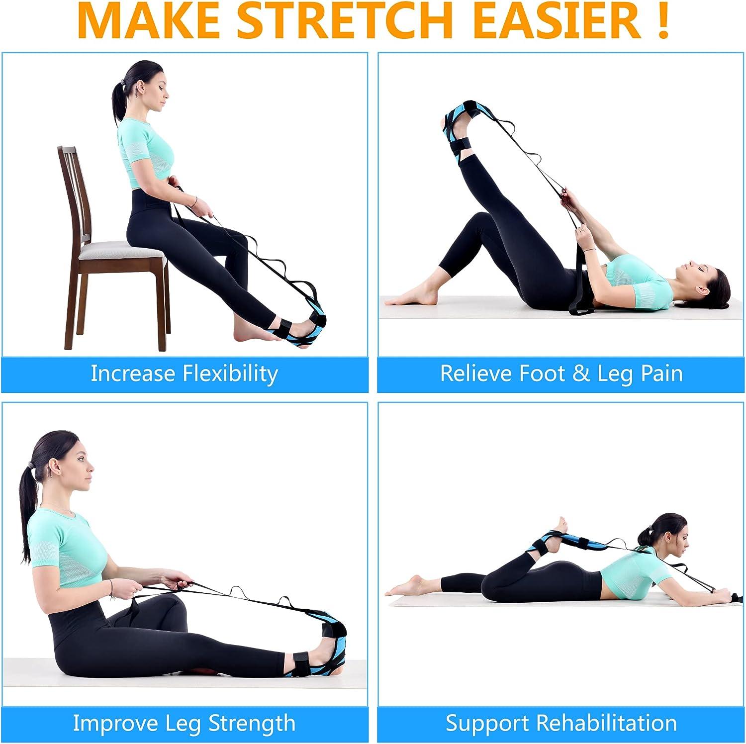 Foot & Calf Stretching Kit-Foot Rocker Stretching Strap & Spiky Massage ...