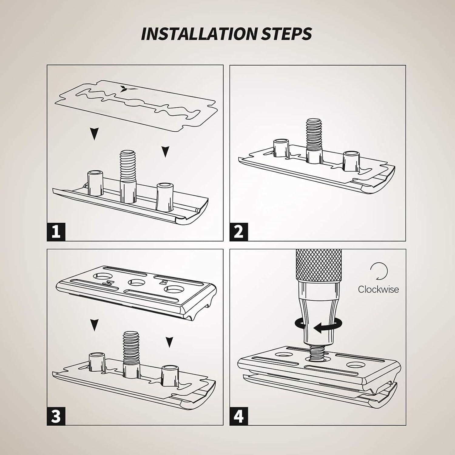 Premium Beige Double Edge Manual Razor with Stand for Men & Women ...