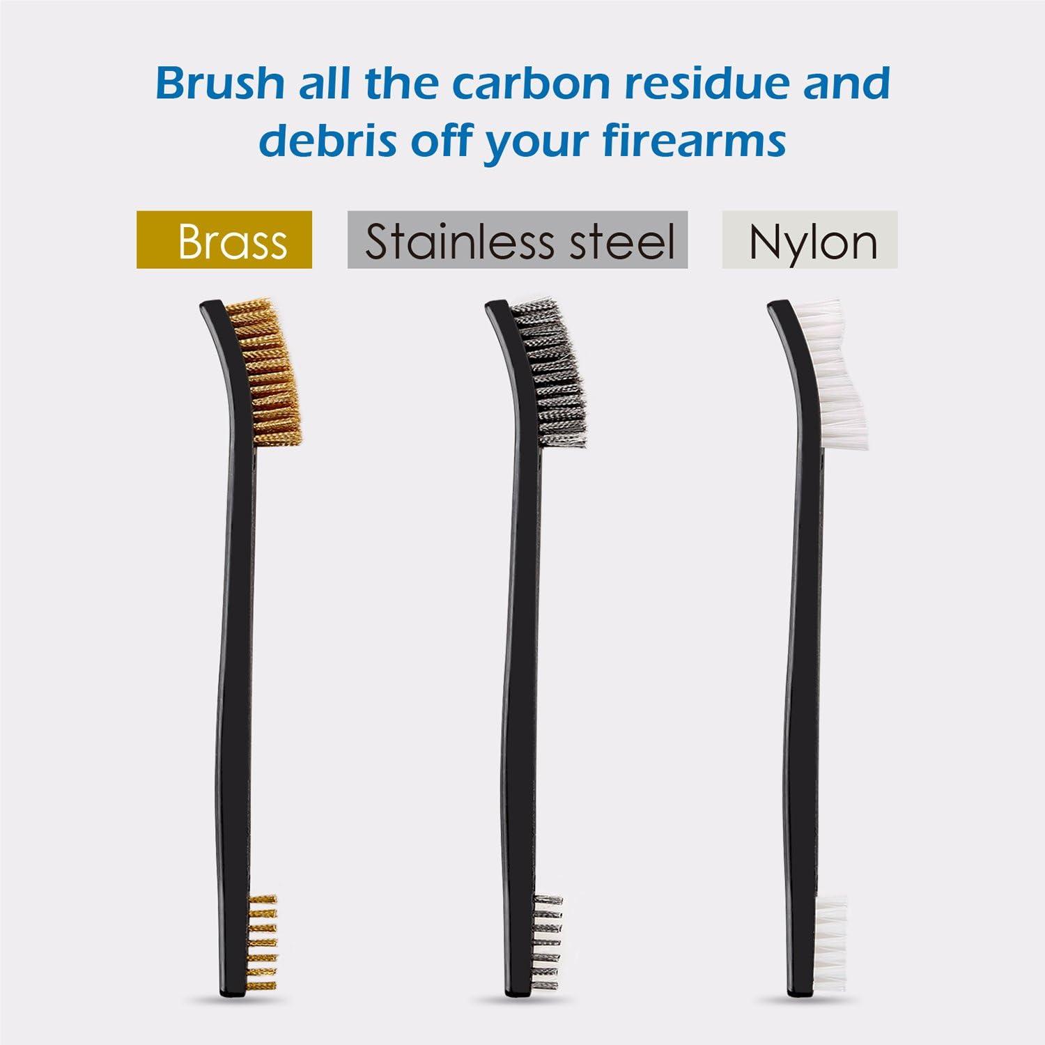 Tough Tactical Tools Weapons Cleaning Set | Nylon Brass & Steel Pistol ...