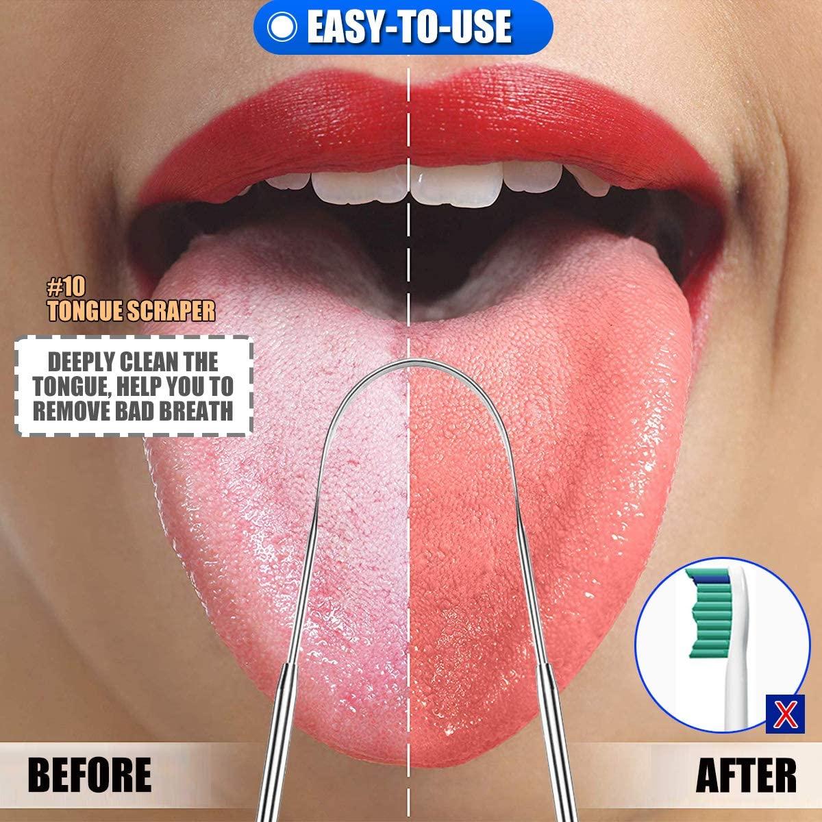 10 Pack Dental Tools Set - Professional Stainless Steel Plaque Remover ...