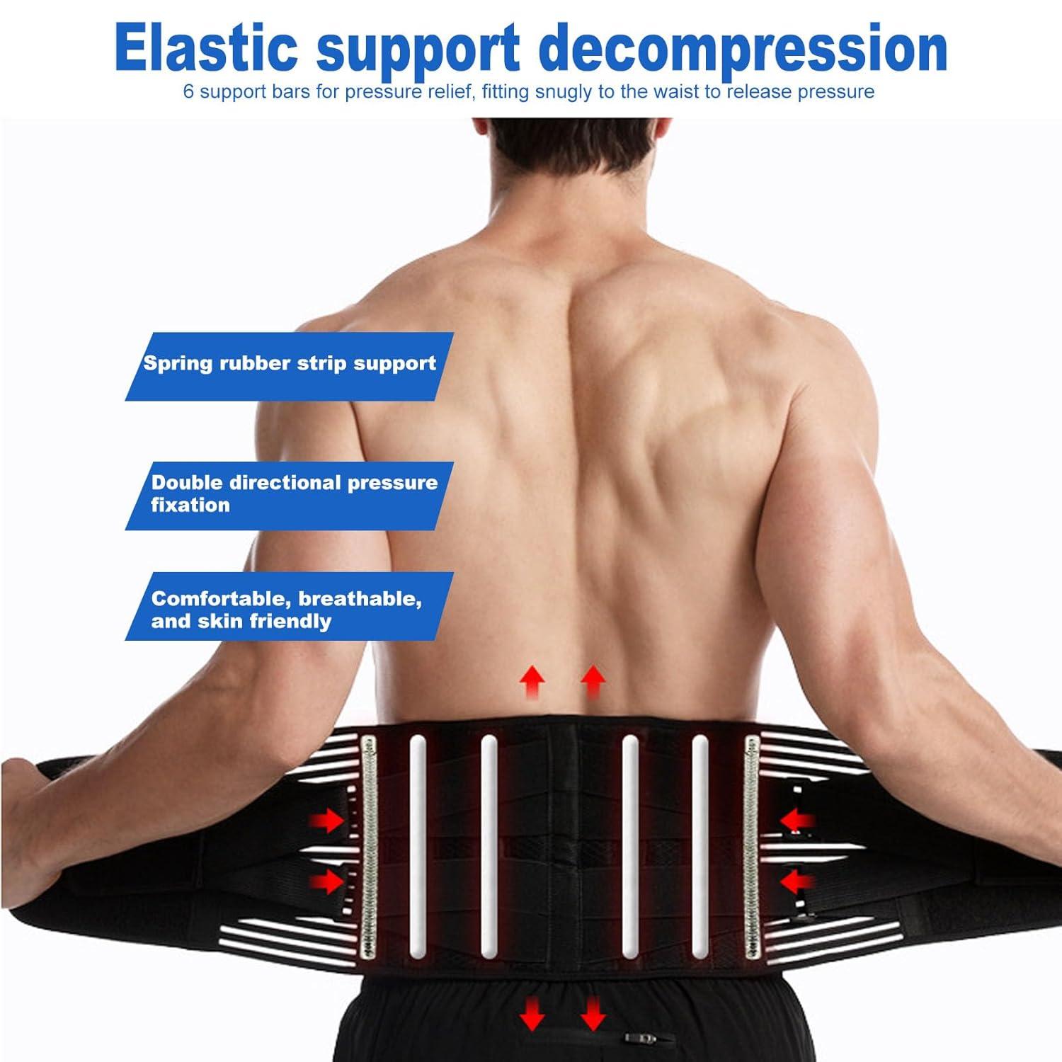 Back Support Adjustable Lumbar Brace With Anti-Skid Design Lightweight ...