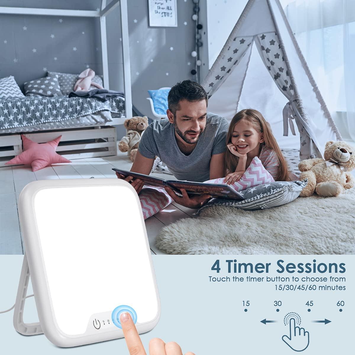 Ultra-Thin 10000 Lux Light Therapy Lamp | UV-Free, Touch Control ...