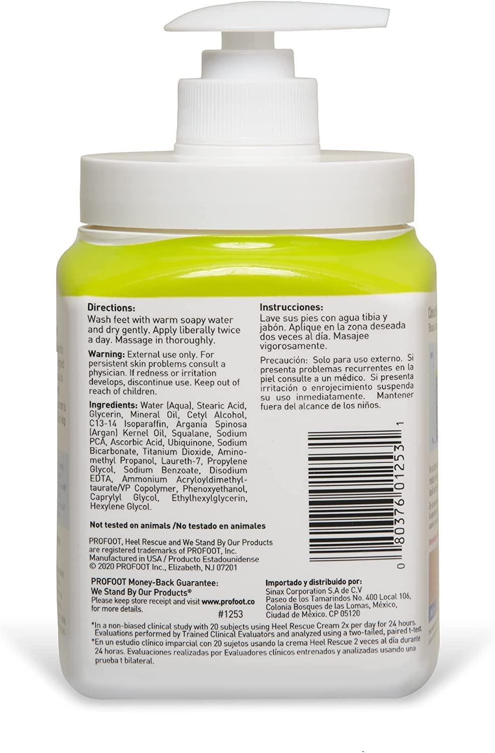 Profoot Heel Rescue Foot Cream 16oz Bottle - 2 Pack for Cracked ...