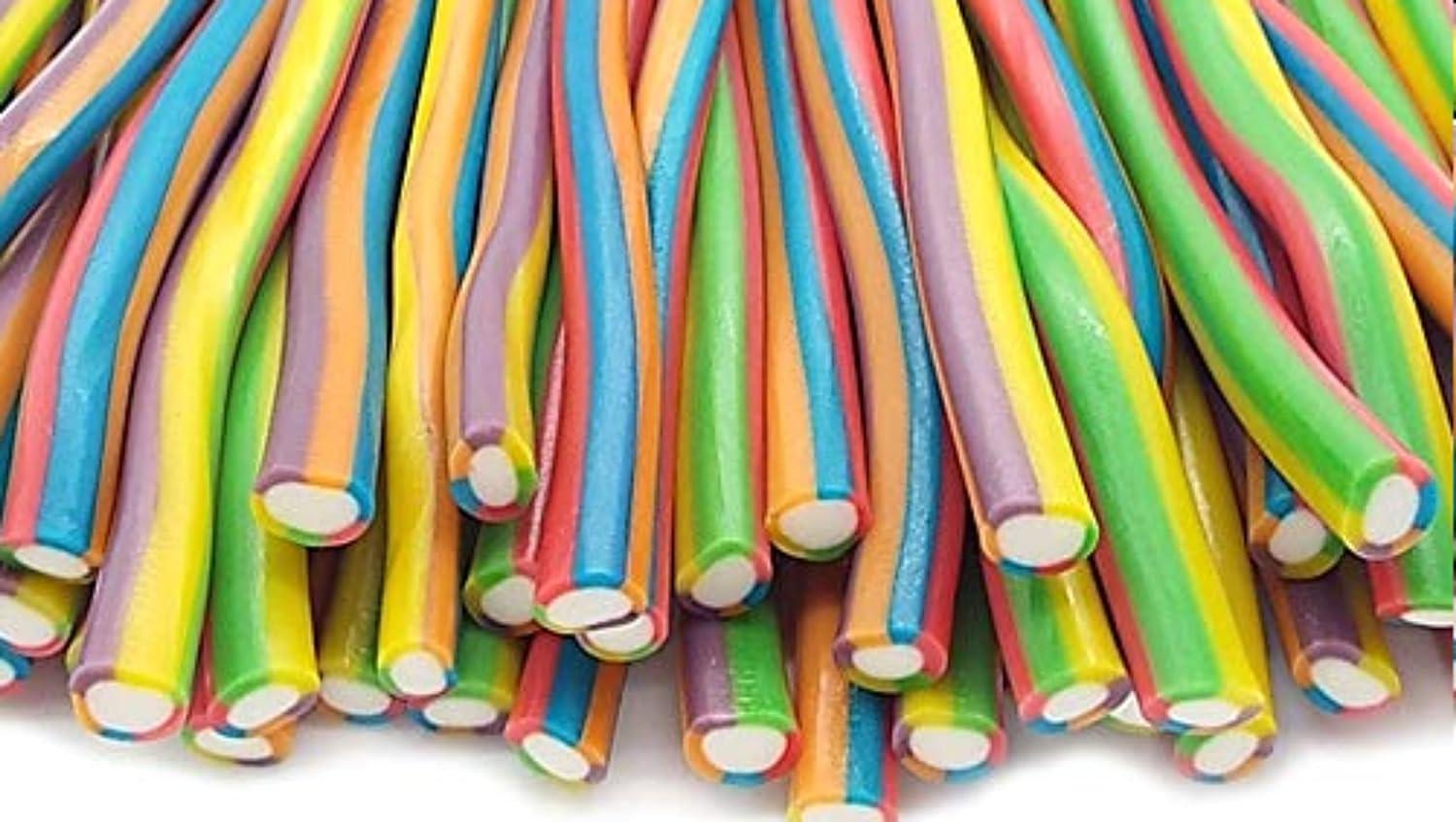 Rainbow Tutti Fruity Cable Pencil Sweets Long HALAL 1200g / 100 pieces ...
