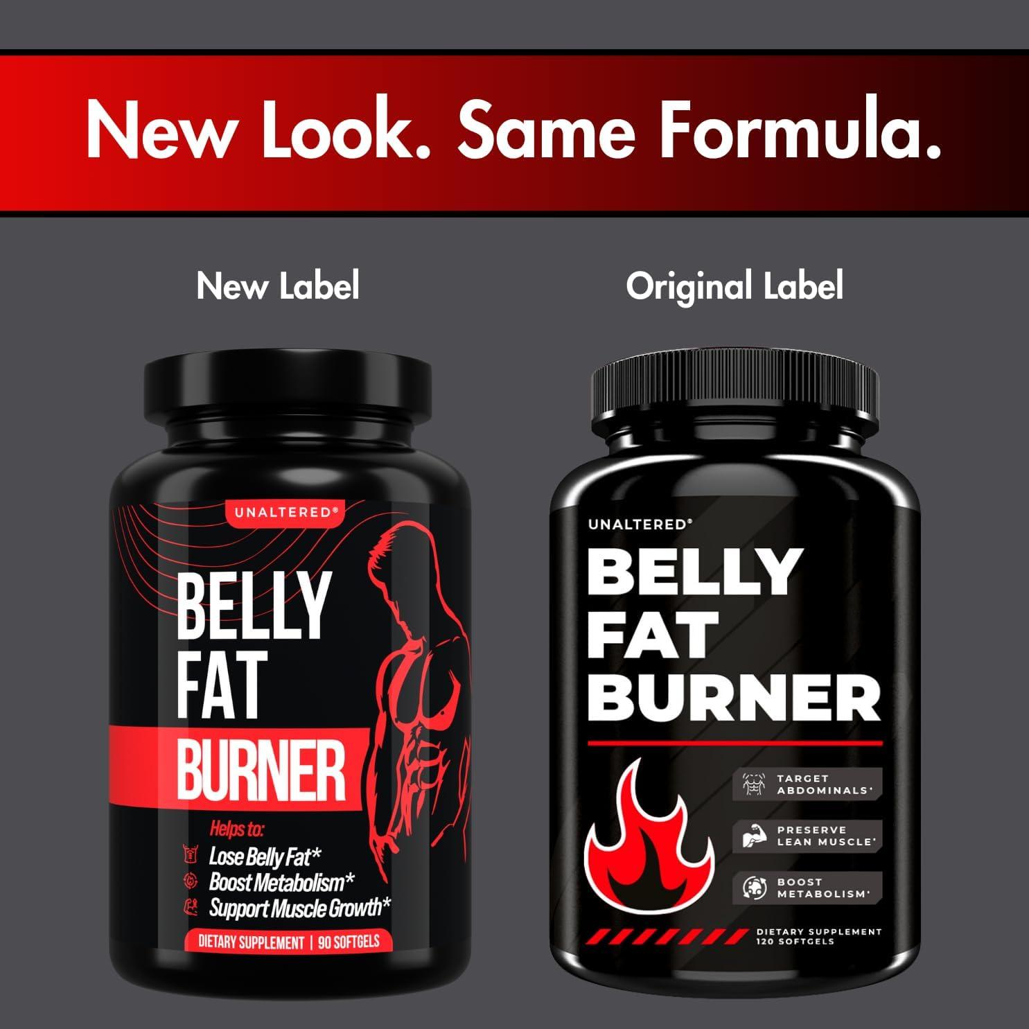 Men's Belly Fat Burner - Supports Lean Muscle Growth - 90 Softgels ...
