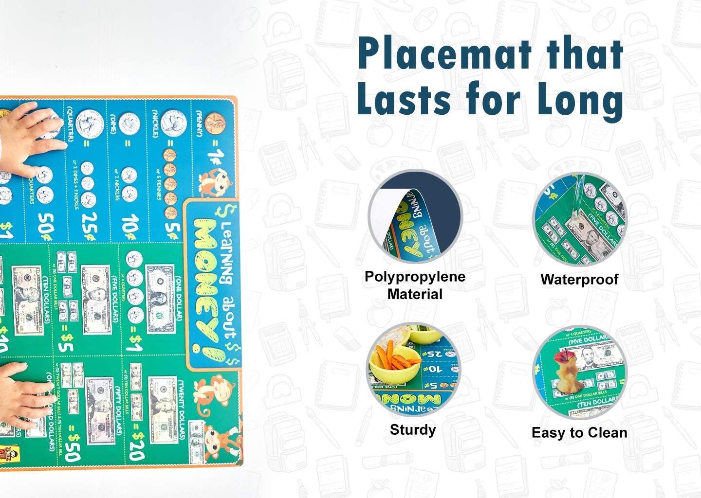 UNCLE WU Learning About Money Placemats - Early Childhood Education ...