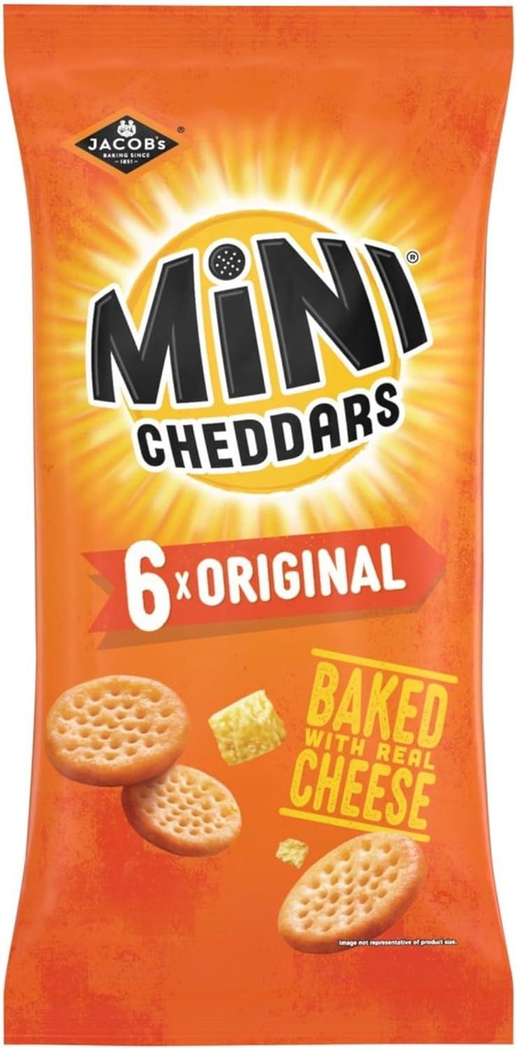 Jacob's Mini Cheddars Original 6 Pack x3 & Mini Cheddars Red Leicester ...