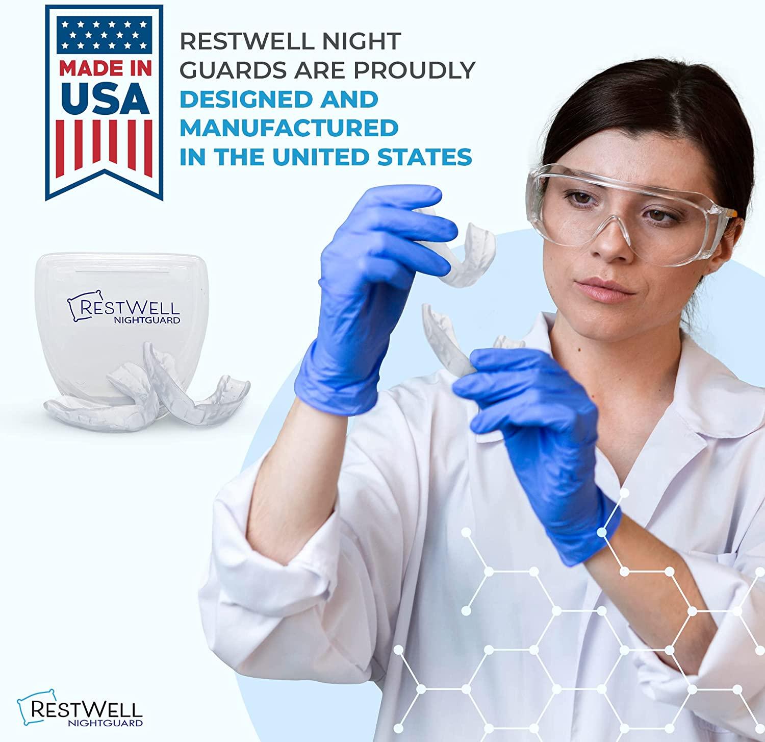 Restwell Dental Nightguard - Bruxing TMJ Relief, Anti Grinding Teeth ...
