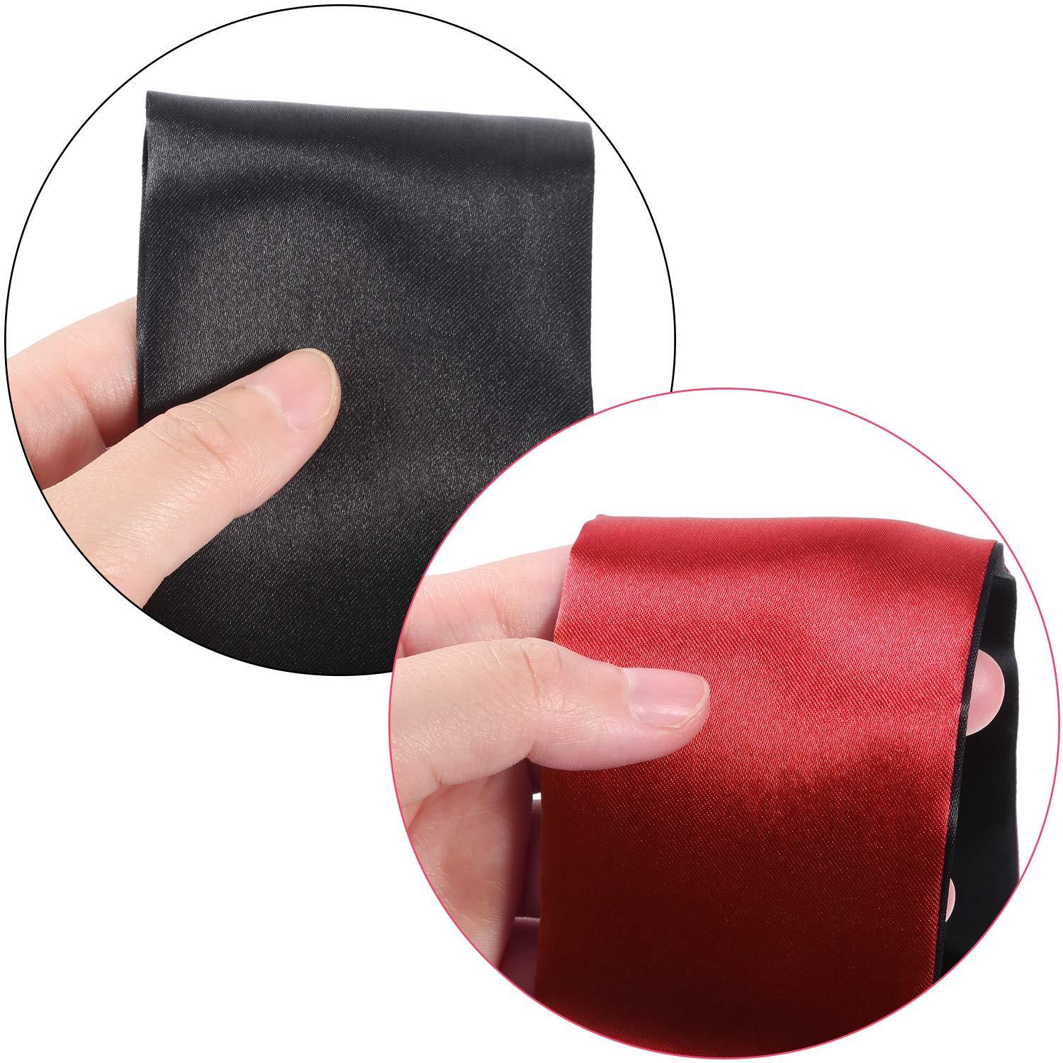 Shappy 4 Pack Satin Eye Mask Blindfold Set - 150 cm - Black, Rose Red ...