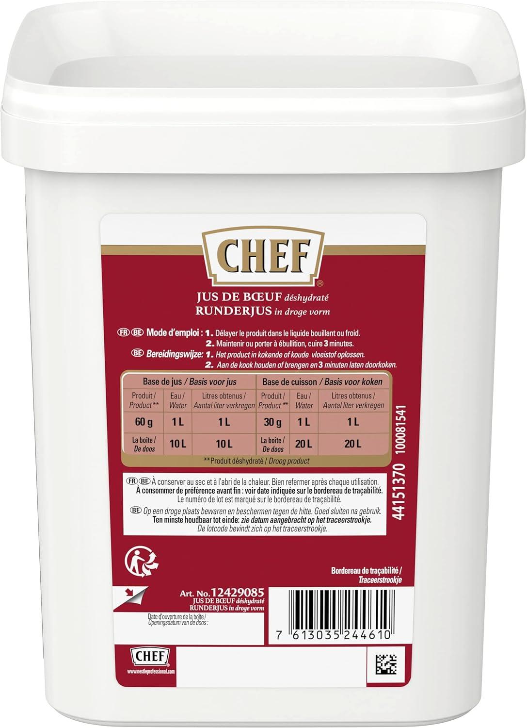 CHEF Dehydrated Beef Juice Culinary Aid Sauces Juices Box of 600 g for ...