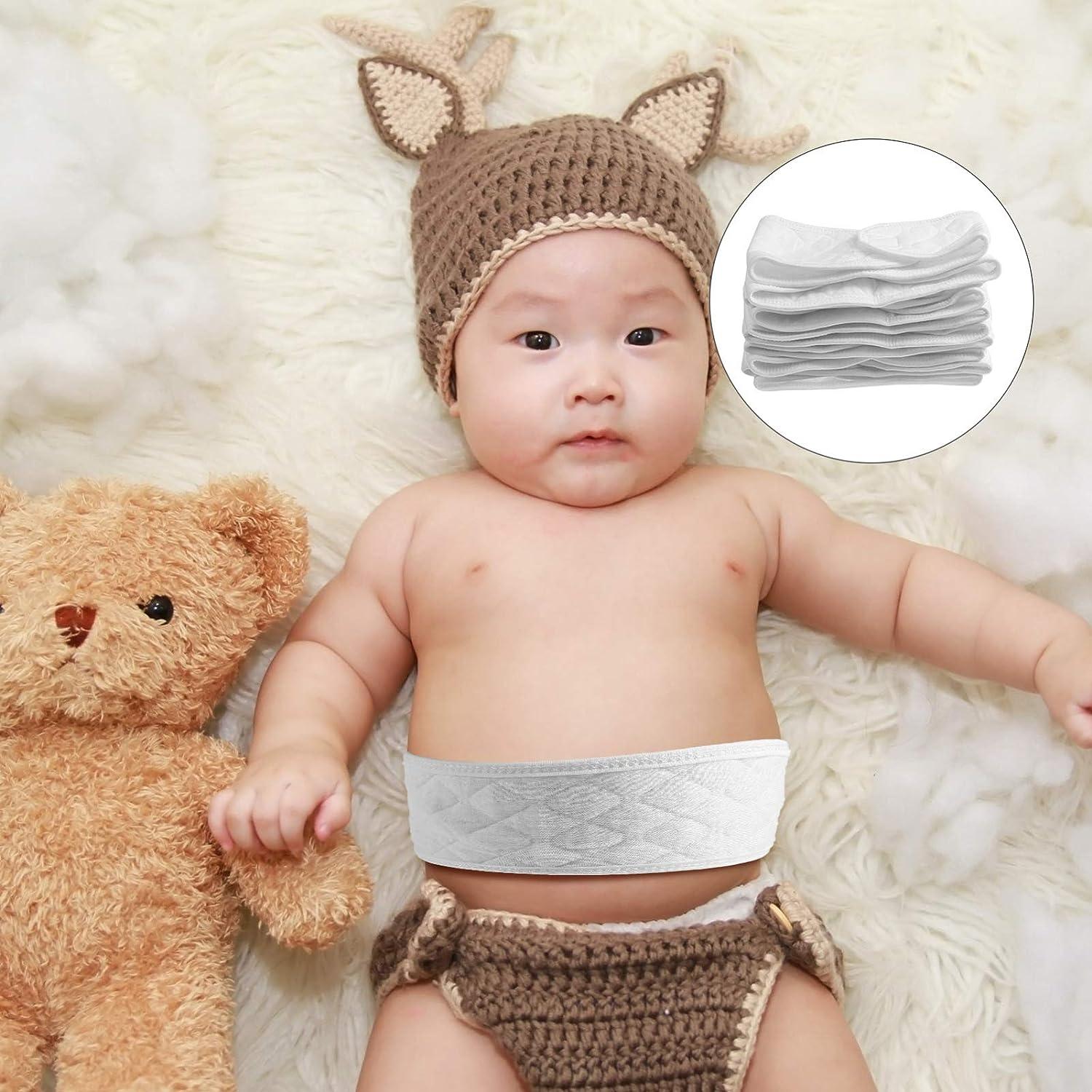 EXCEART 10Pcs Cotton Baby Umbilical Cord Navel Belt Set - Newborn ...