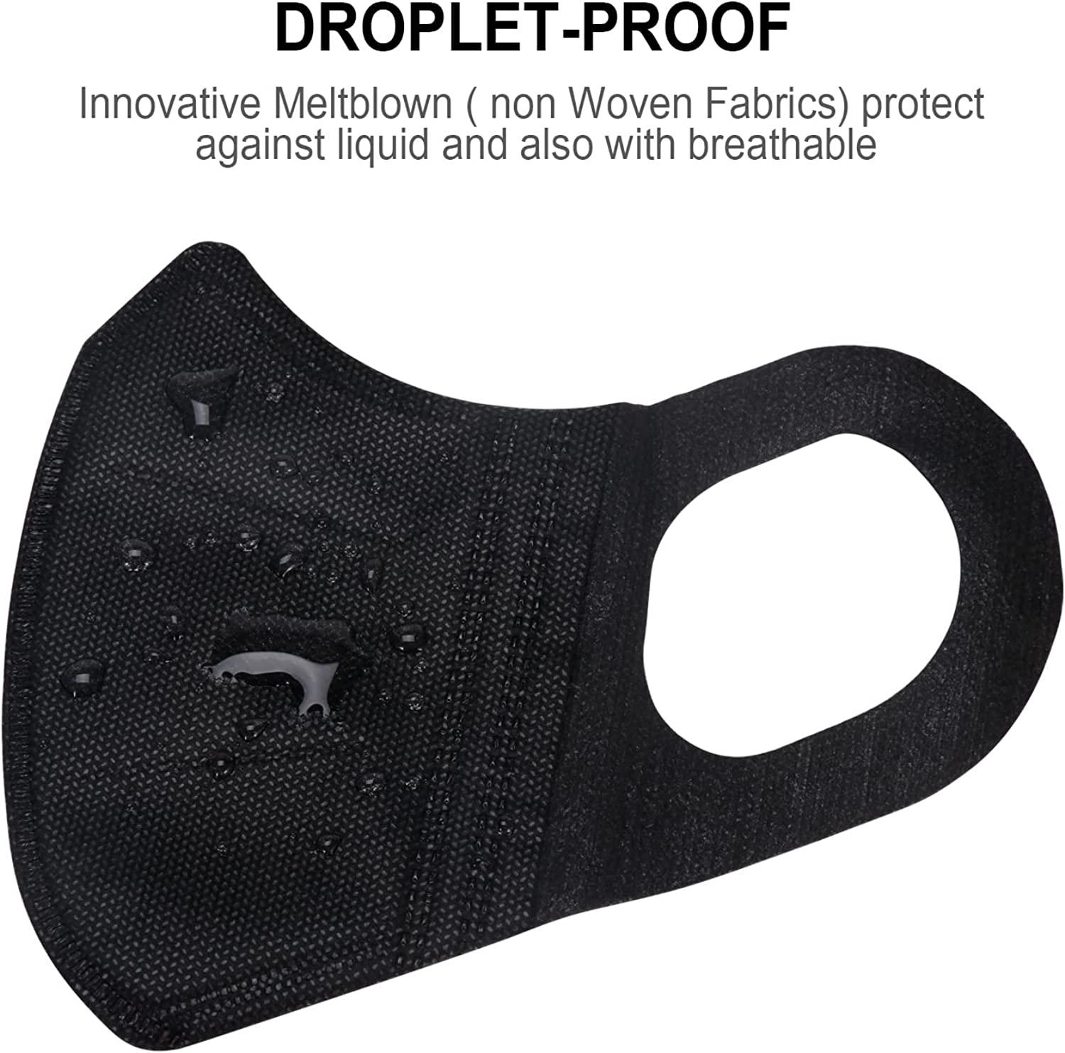 Comix 100 Pack Black 3D Disposable Face Masks - 3 Ply Teenagers, Women ...