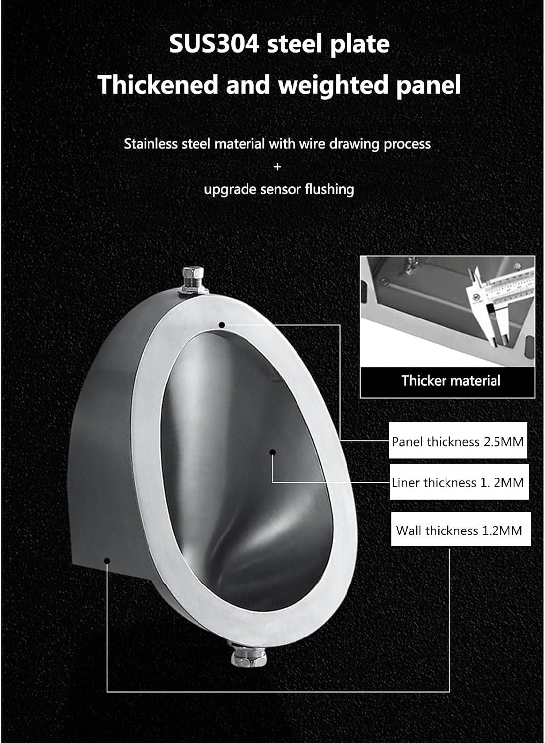 Stainless Steel Wall-Mounted Urinal Wall-Mounted Infrared Sensor ...